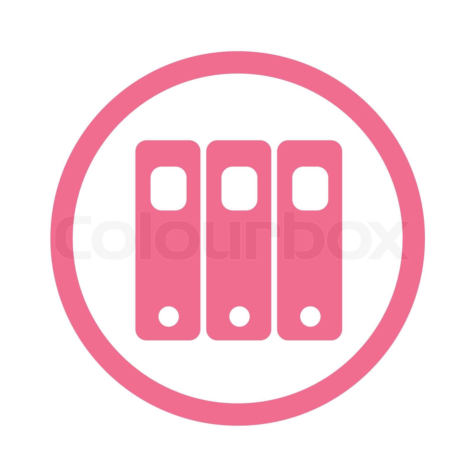 Arkiv ikon i pink | Stock vektor | Colourbox
