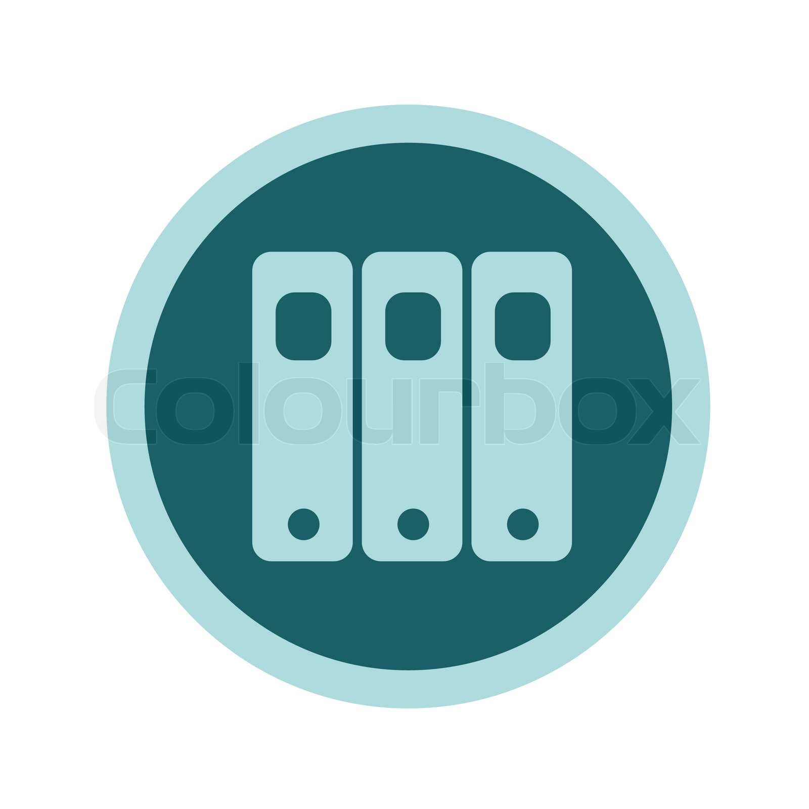 Folder icon in turquoise | Stock vector | Colourbox