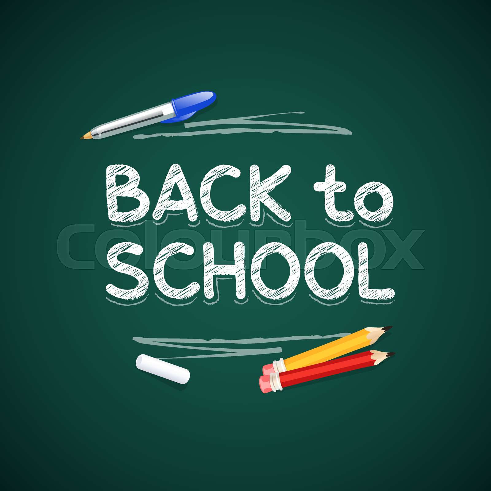 Back to School Chalk Lettering | Stock vector | Colourbox