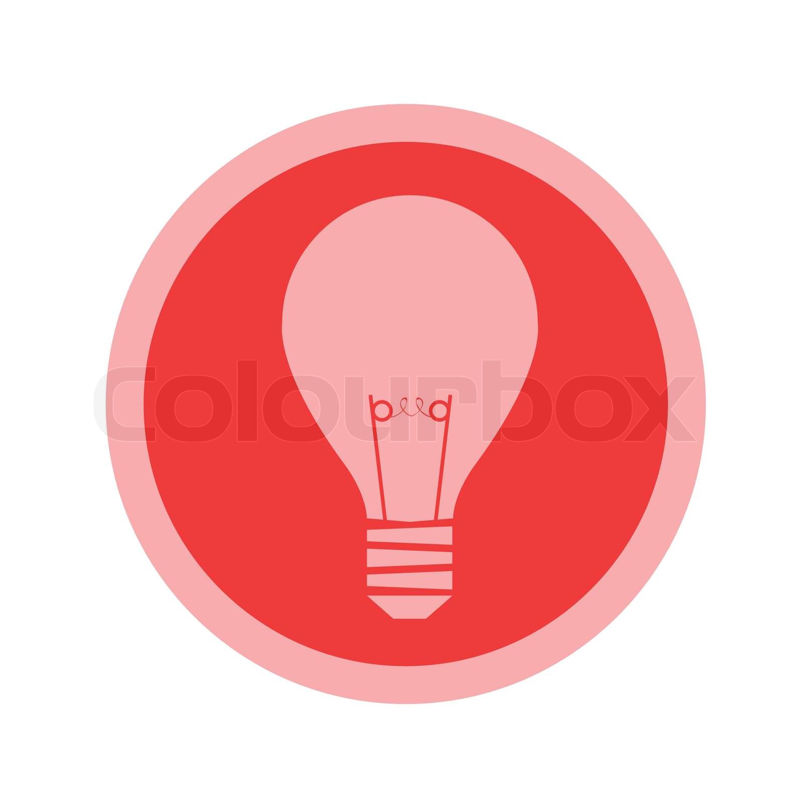 Light button in red | Stock vector | Colourbox