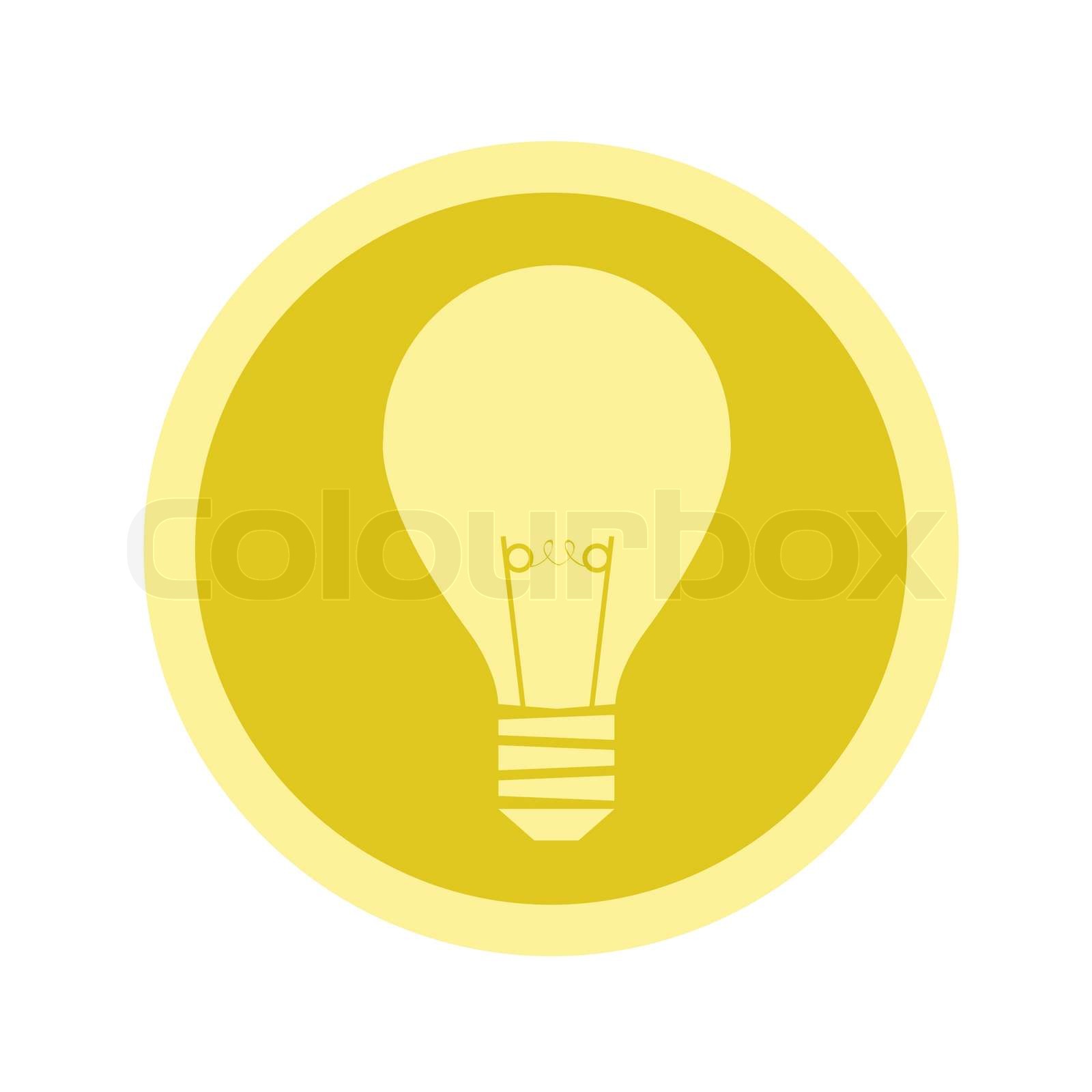 Light button in yellow | Stock vector | Colourbox