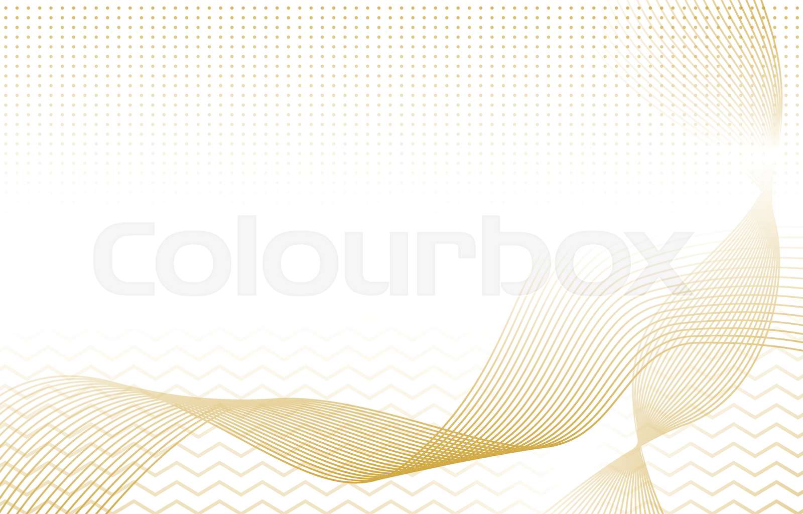 Gold White Background Abstract Golden Line Wave | Stock vector | Colourbox