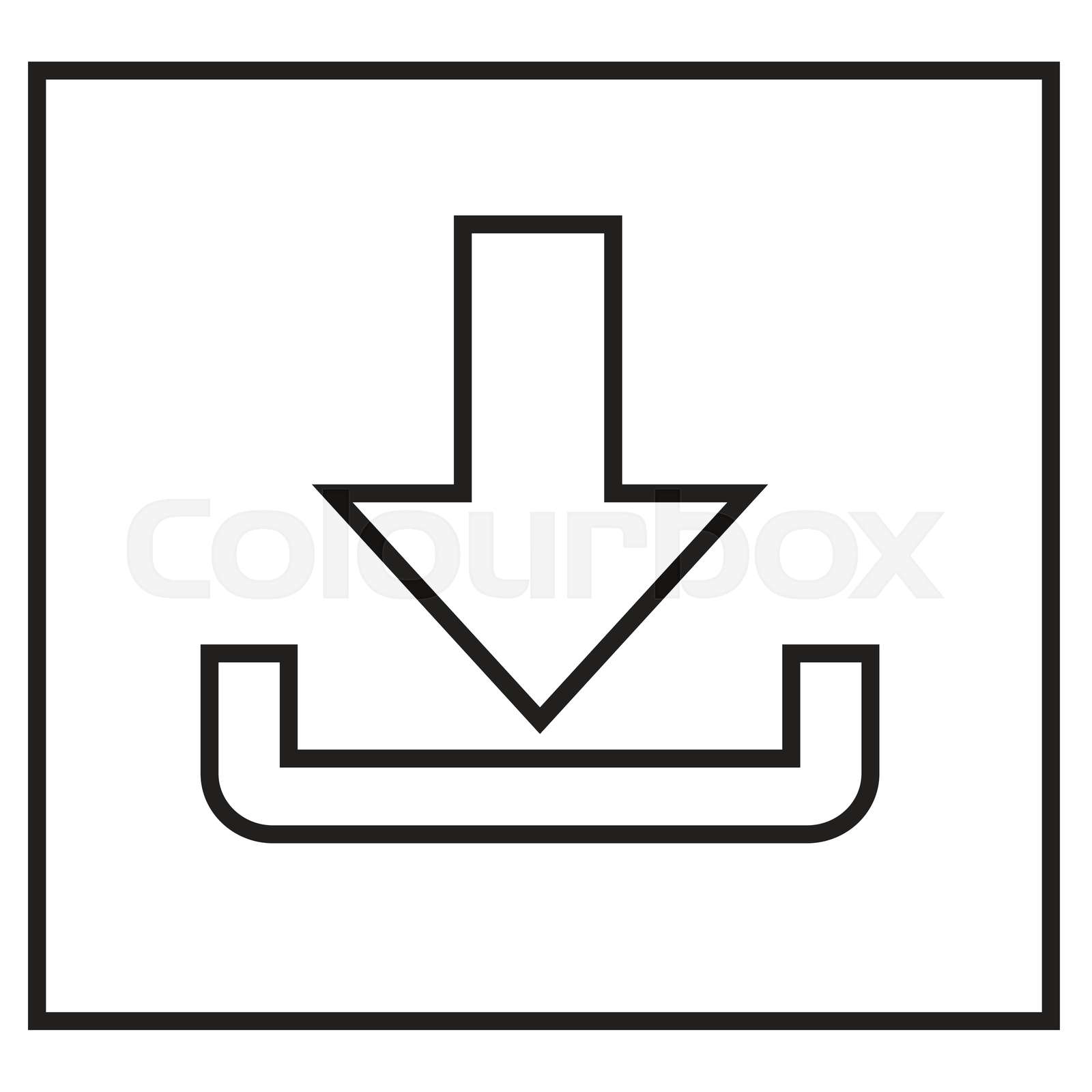 Download icon sign symbol design | Stock vector | Colourbox