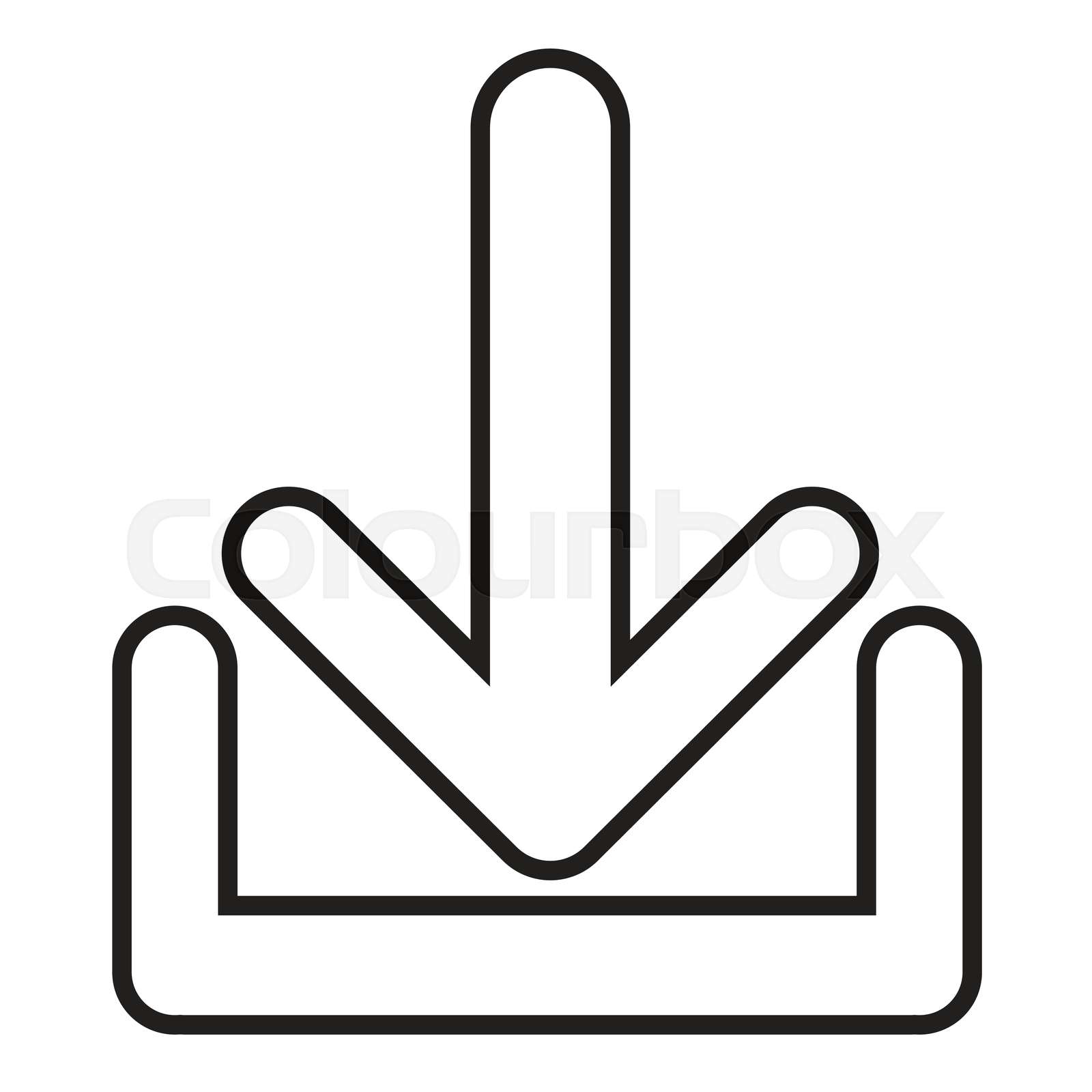 Download icon sign symbol design | Stock vector | Colourbox