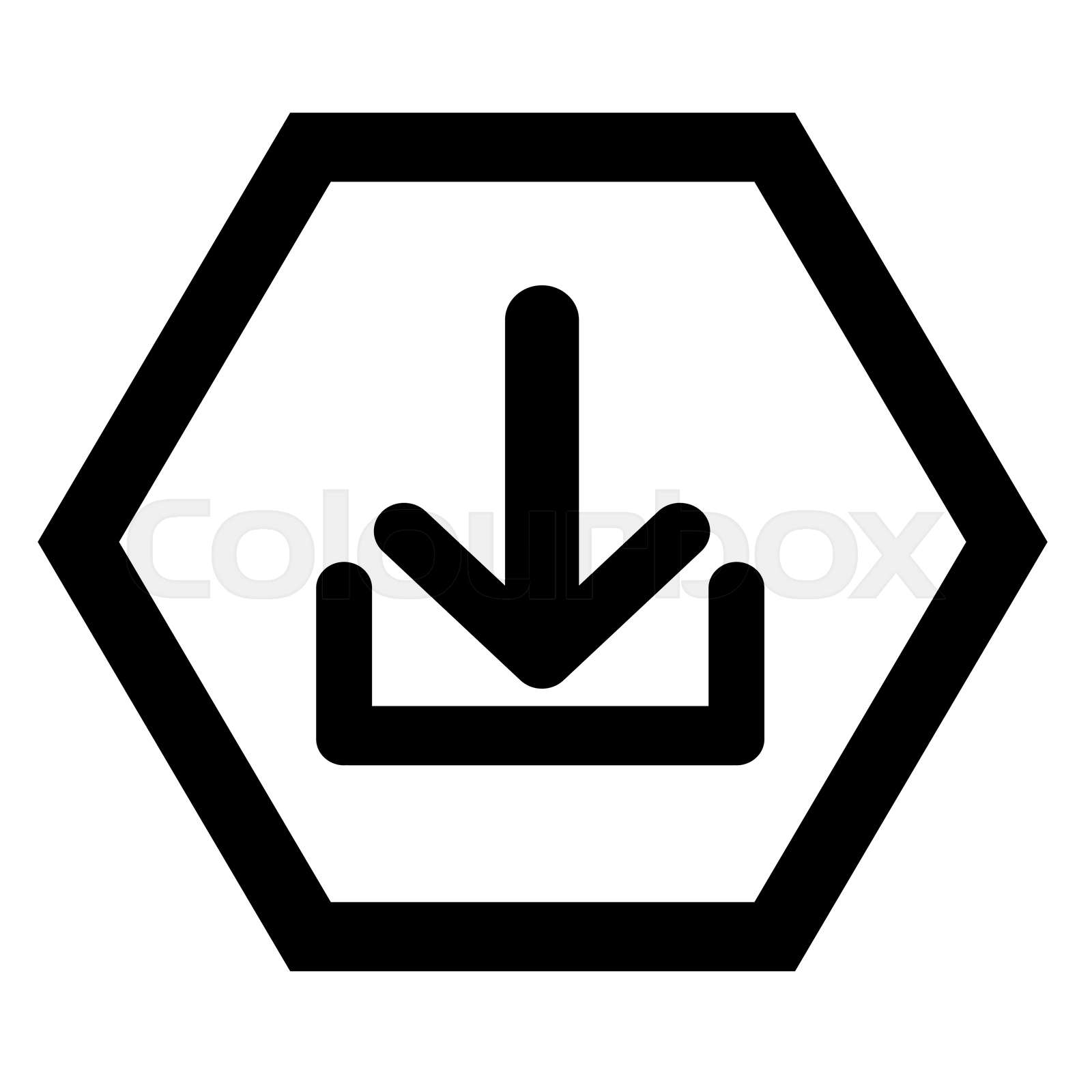 Download icon sign symbol design | Stock vector | Colourbox