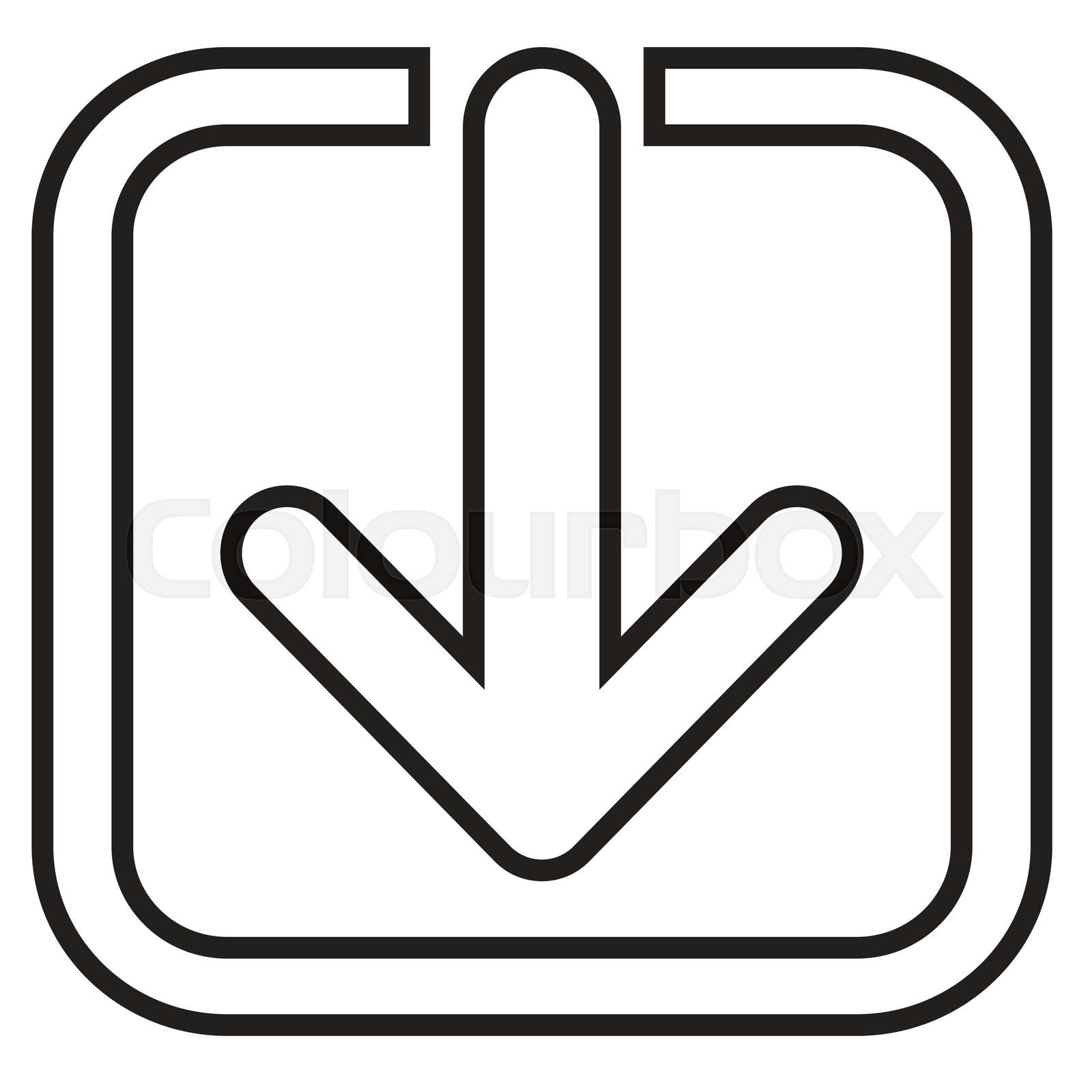 Download icon sign symbol design | Stock vector | Colourbox