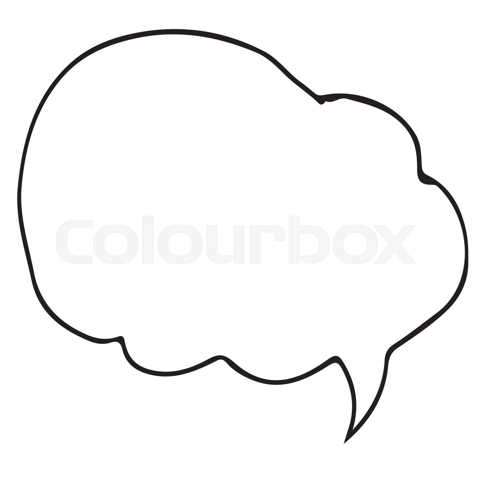 Speech Bubble icon hand drawn | Stock vector | Colourbox