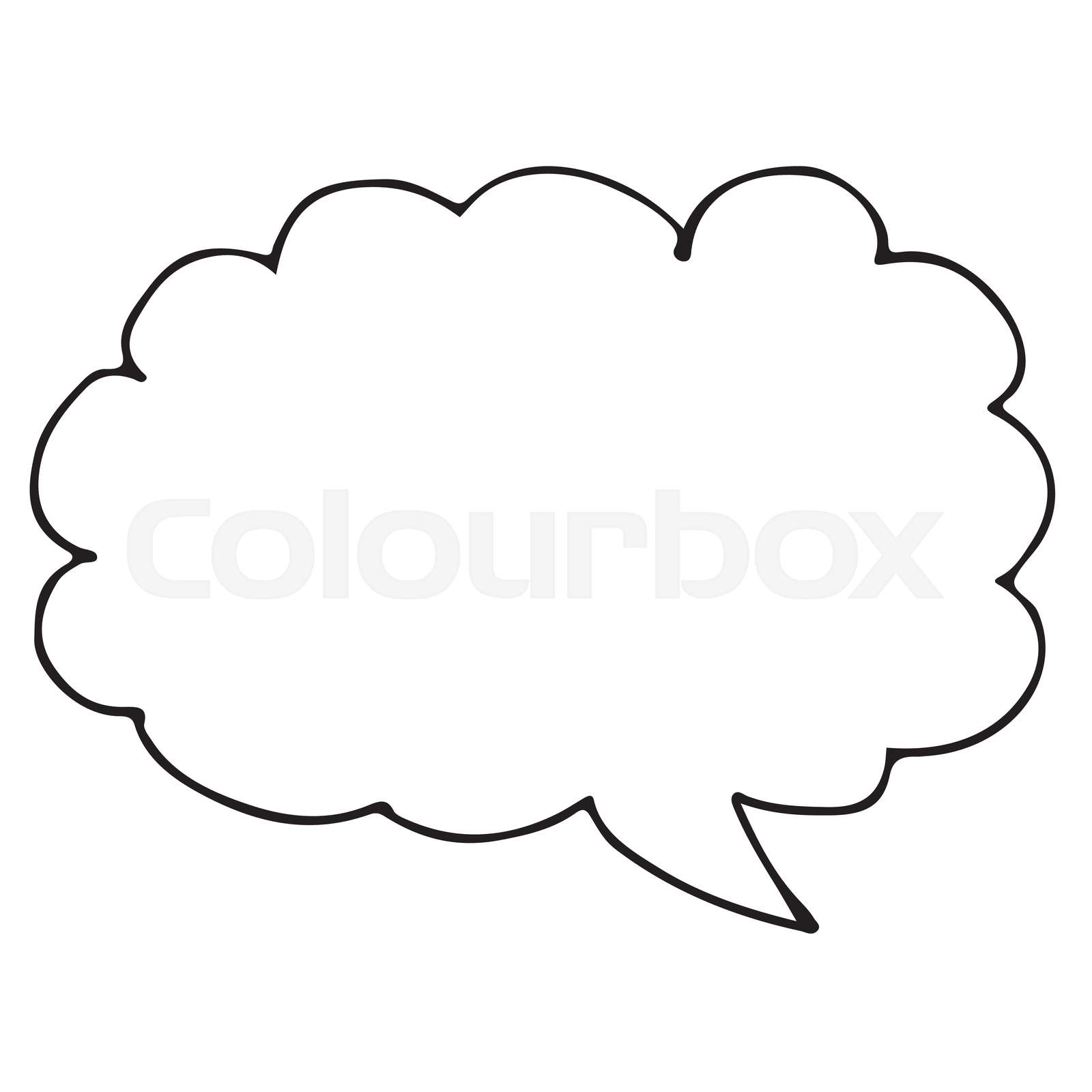 Speech Bubble Icon Hand Drawn Stock Vector Colourbox 