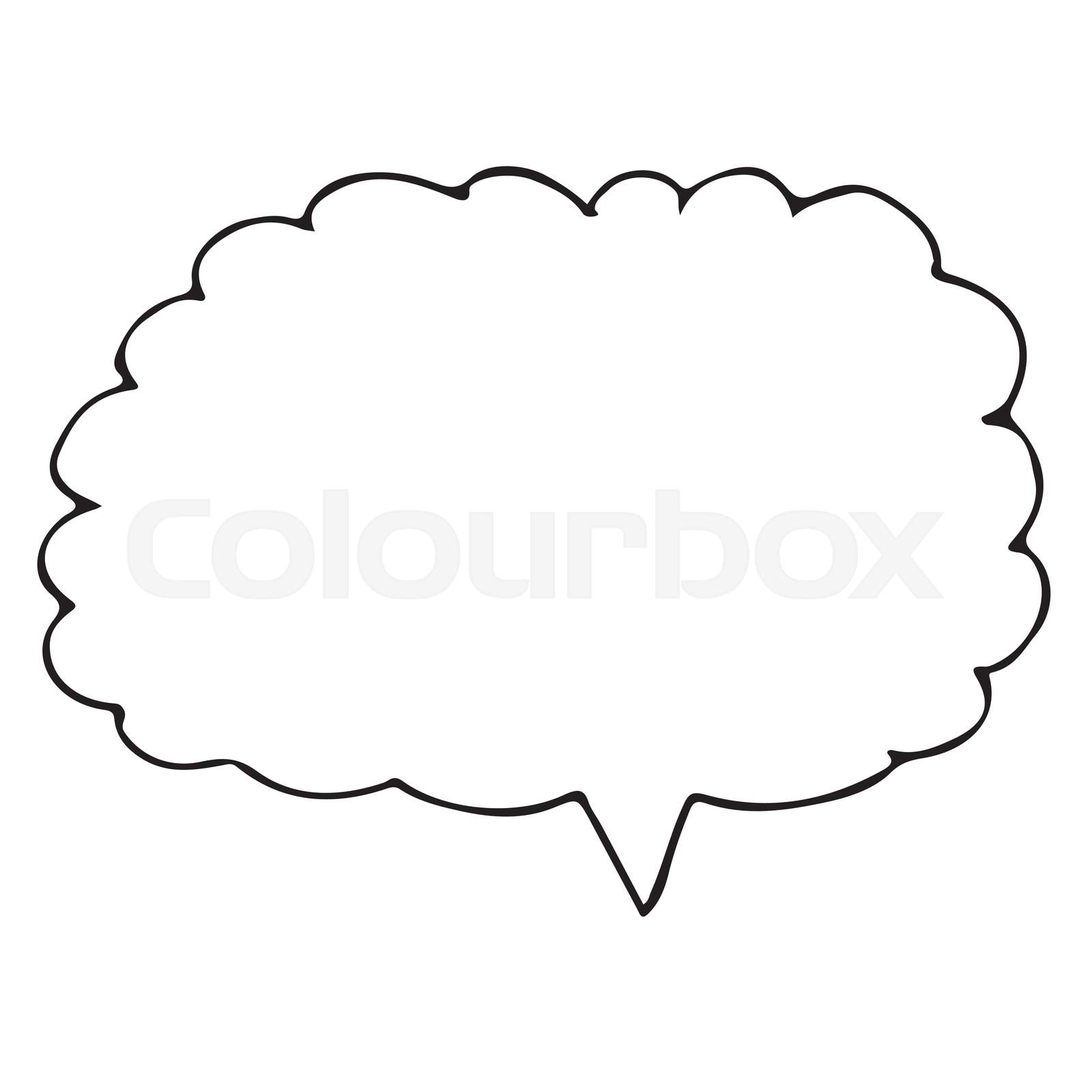 Speech Bubble icon hand drawn | Stock vector | Colourbox