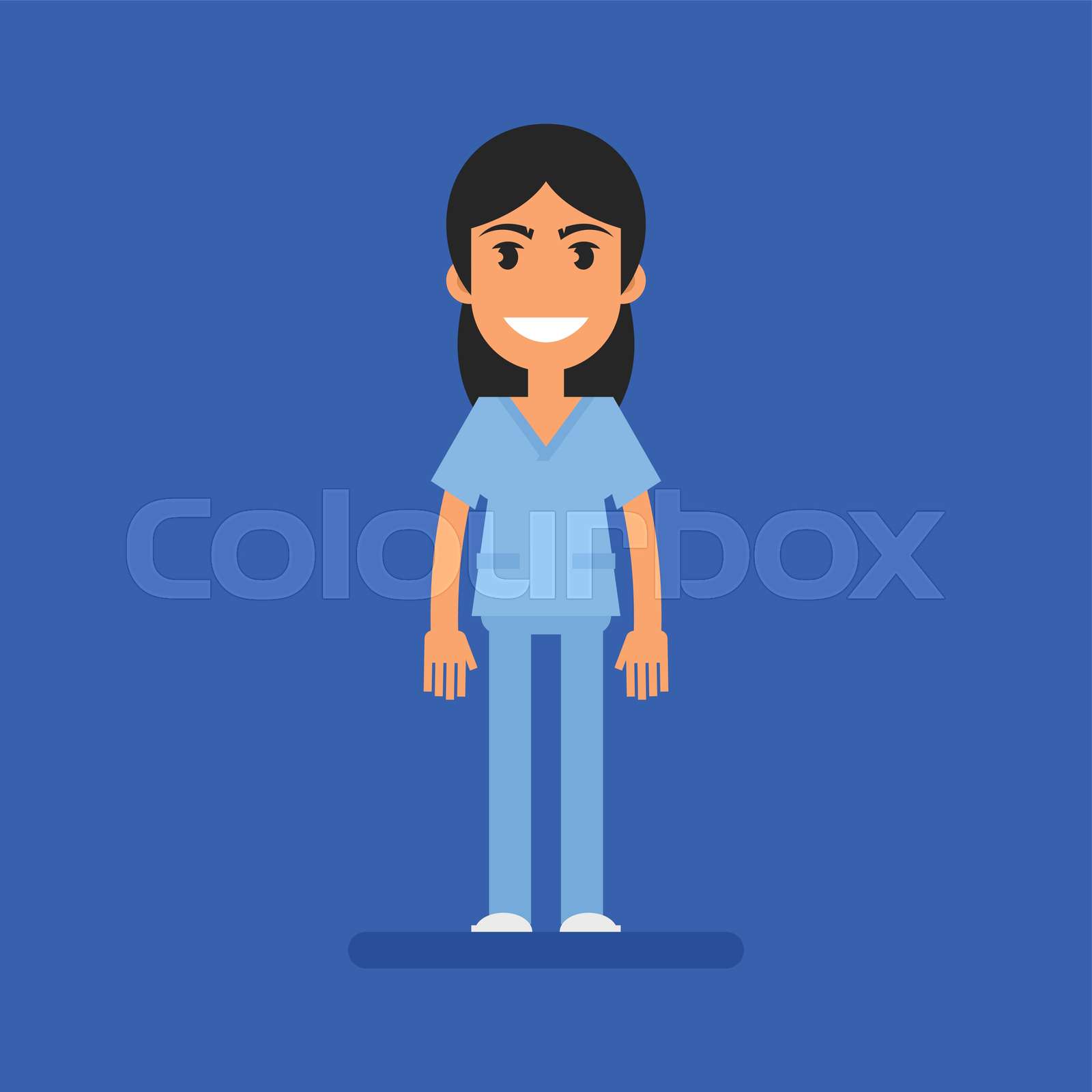 Nurse standing and smiling | Stock vector | Colourbox