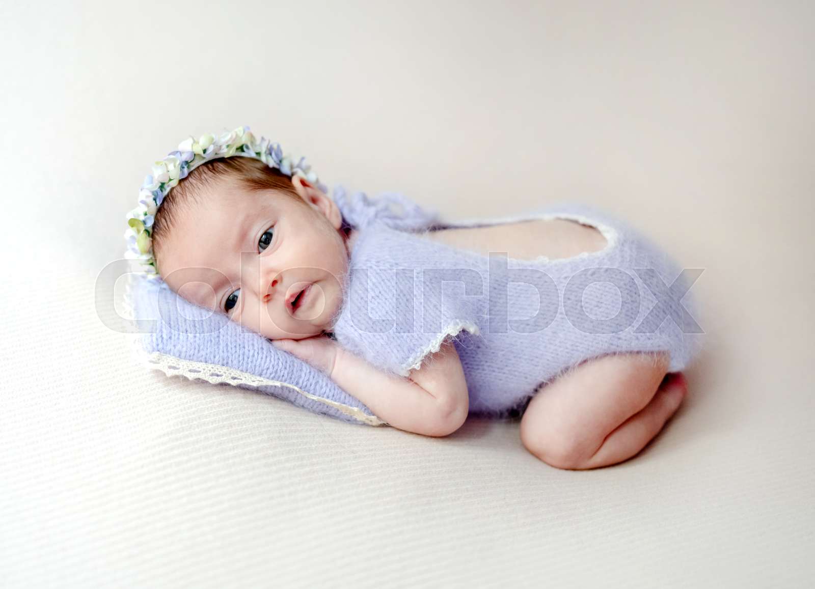 Newborn baby portrait | Stock image | Colourbox