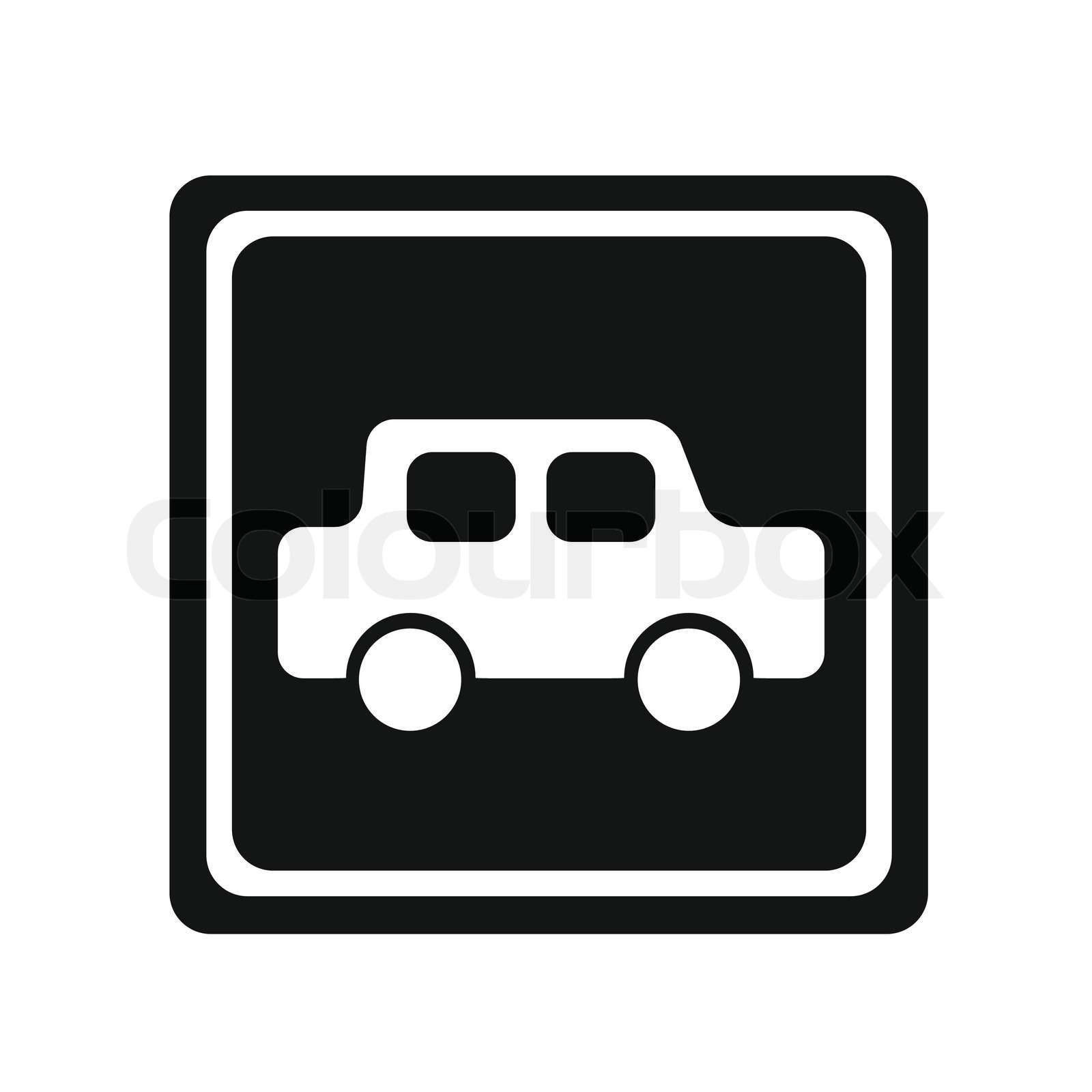Car sign in black | Stock vector | Colourbox