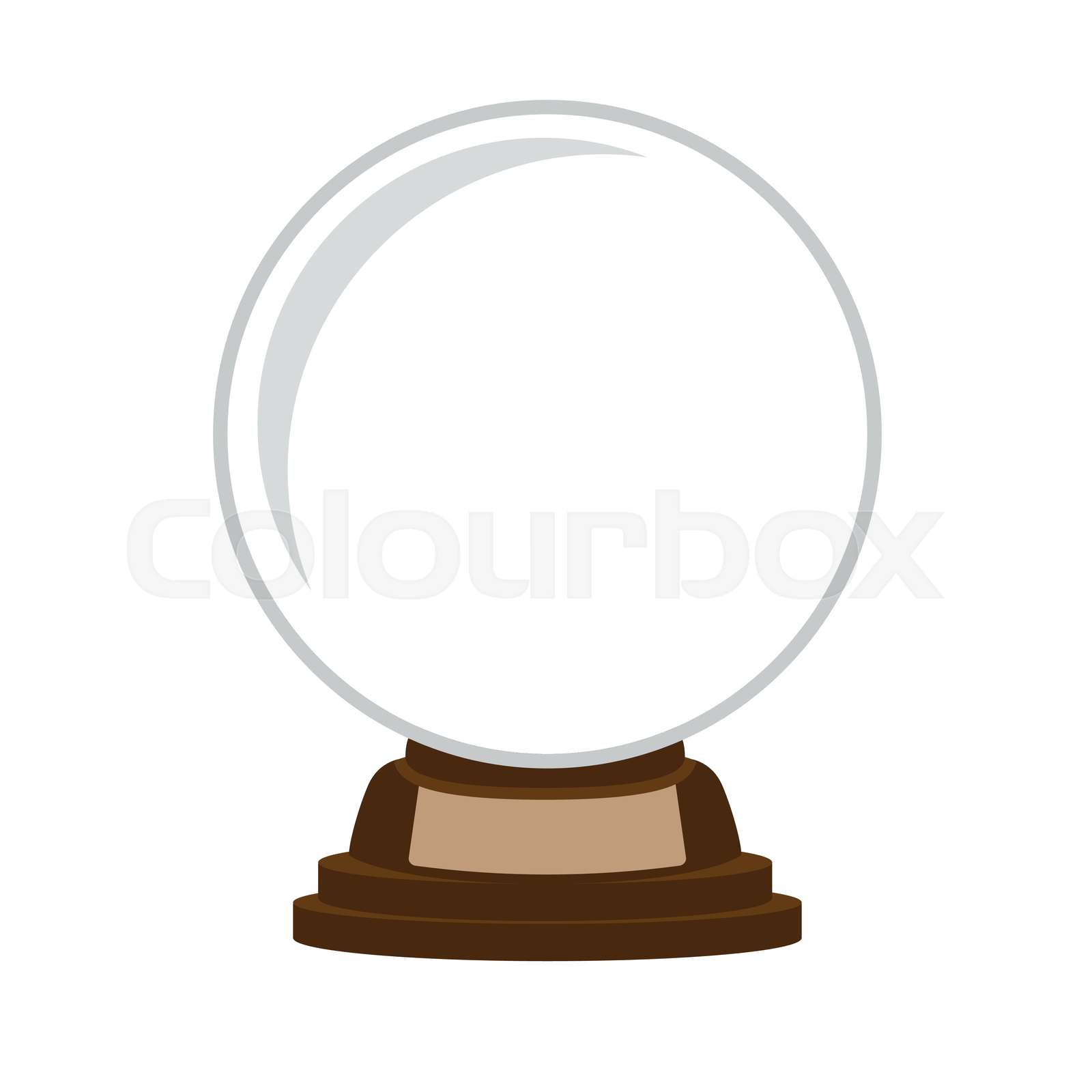 Crystal glass empty ball vector | Stock vector | Colourbox