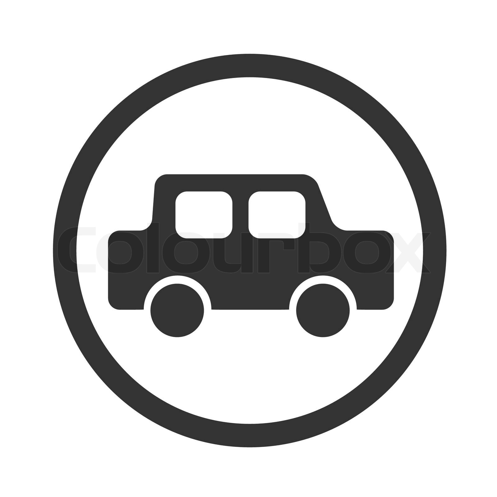 Bil ikon på sort skilt | Stock vektor | Colourbox