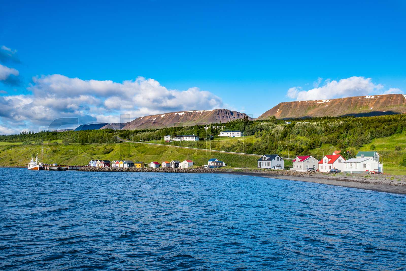 the coastline of village of Hjalteyri in Iceland | Stock image | Colourbox