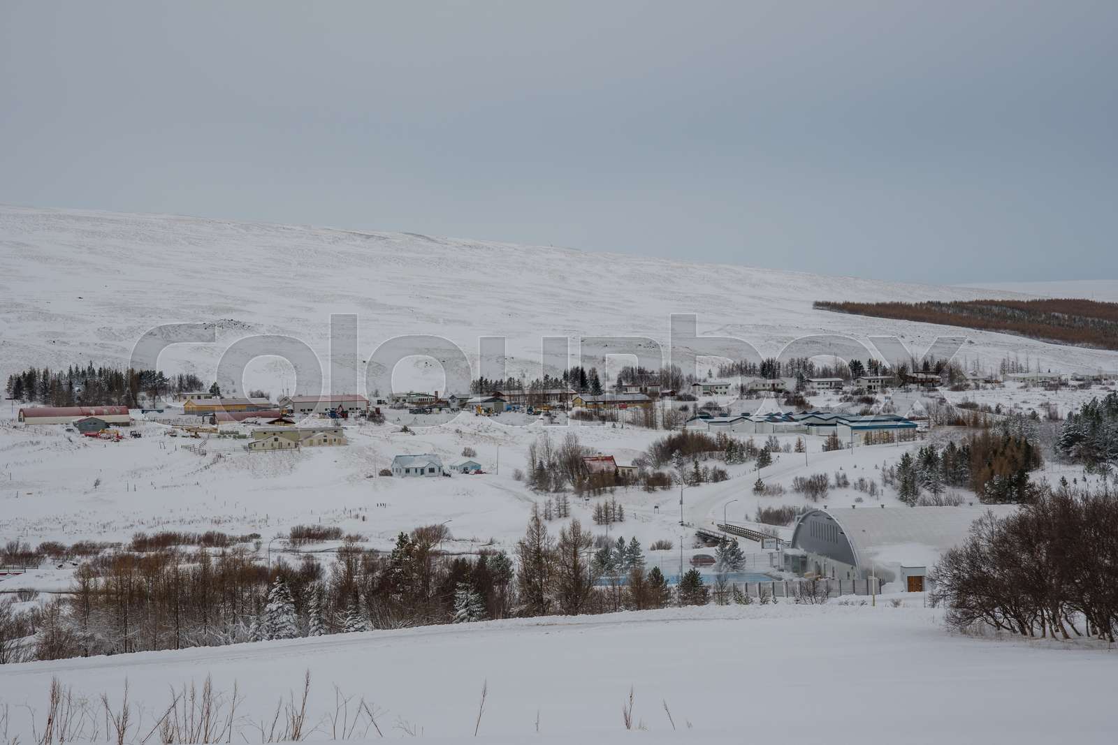 Village of Laugar in Reykjadalur in North Iceland | Stock image | Colourbox