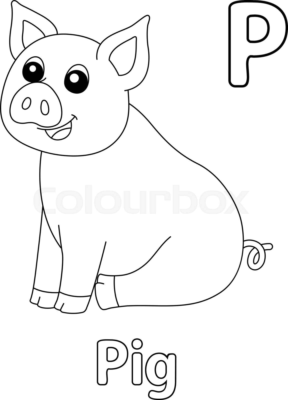 Alpha Pig Coloring Pages