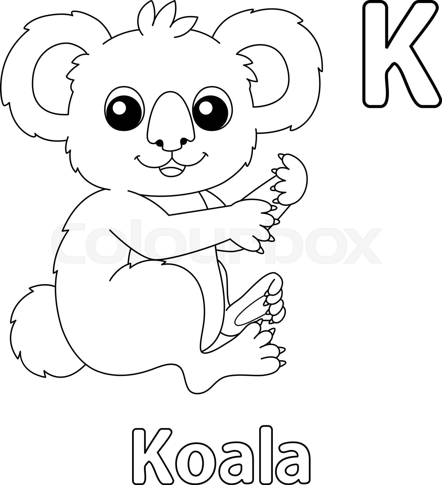 Koala Face Coloring Pages