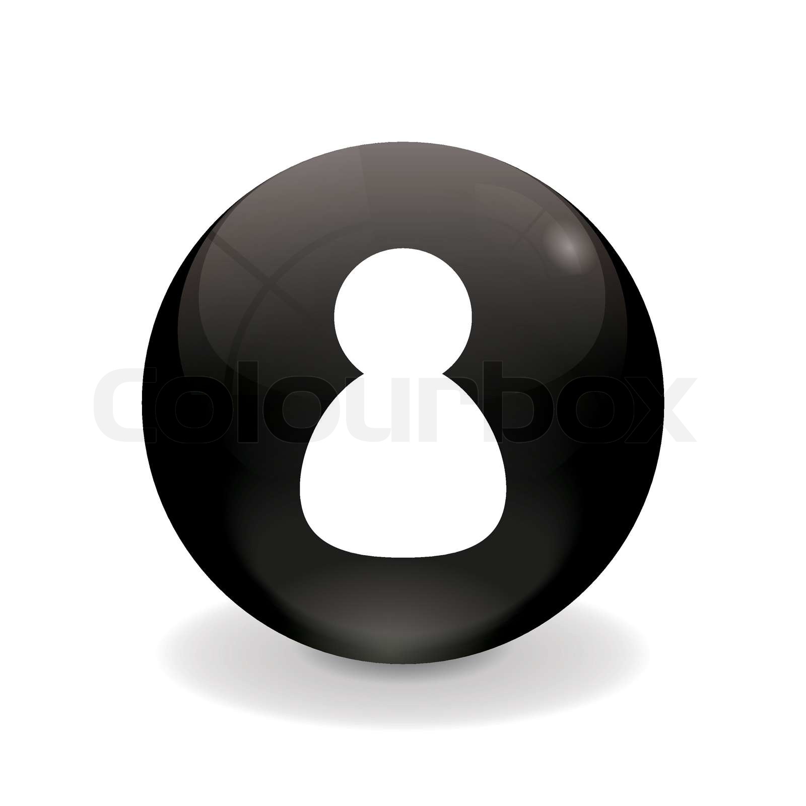 Round black button - user icon | Stock vector | Colourbox