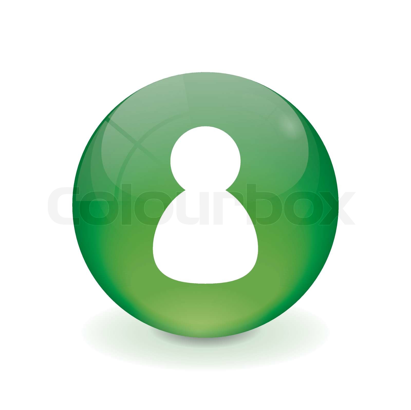 Round green button - user icon | Stock vector | Colourbox