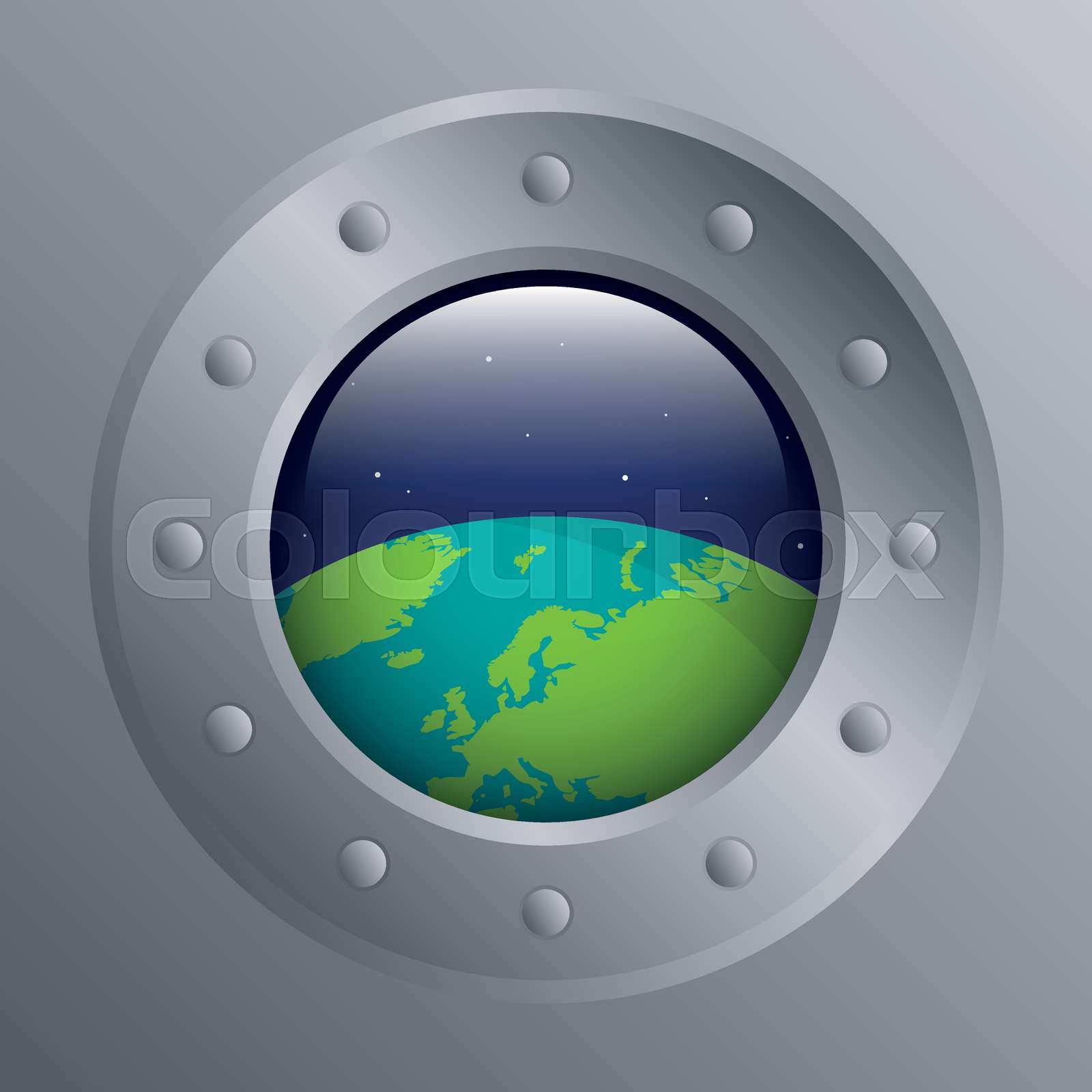 astronaut, cabin, metal | Stock vector | Colourbox