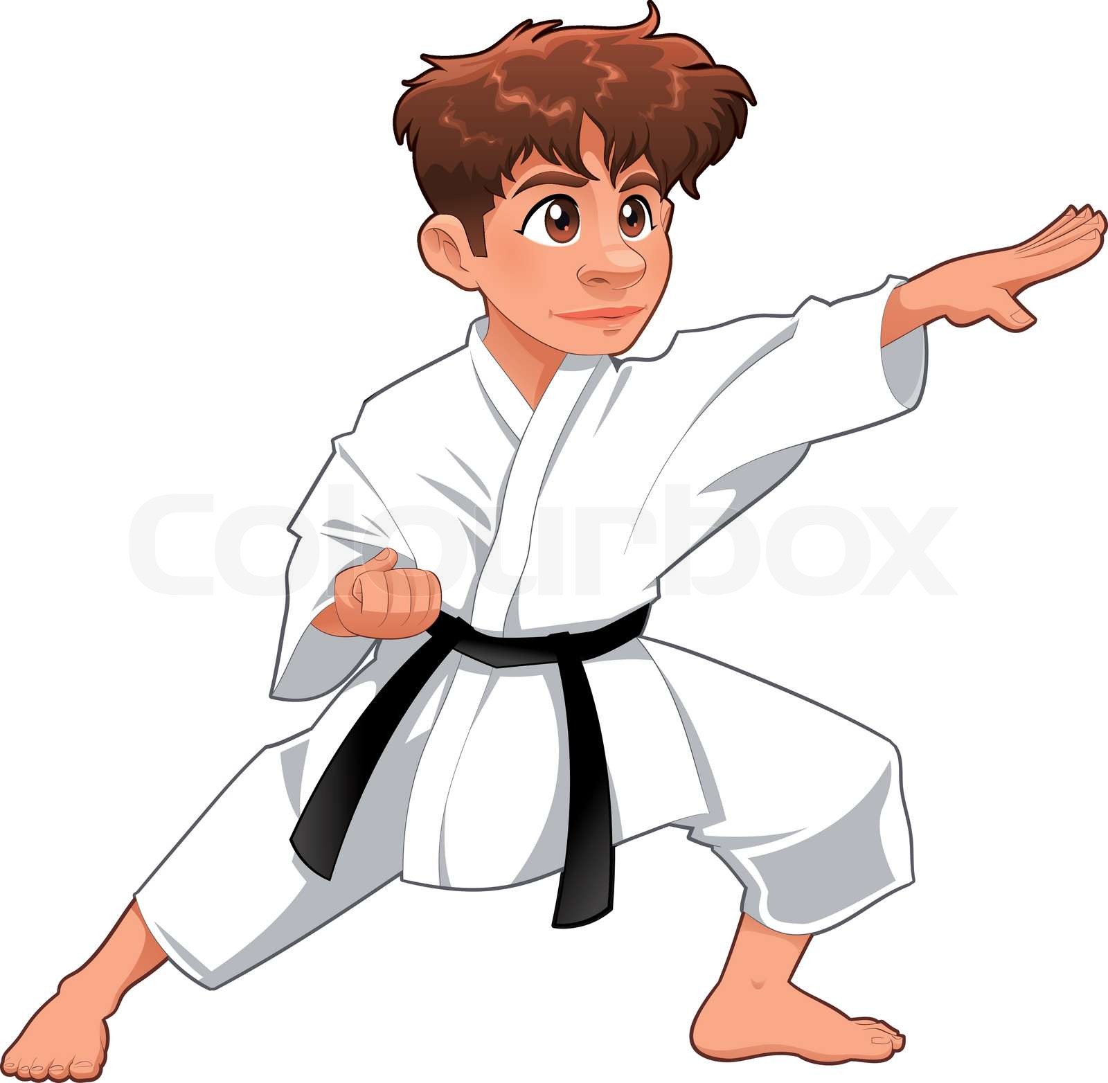 karate, dibujos, animados | Vector de archivo | Colourbox