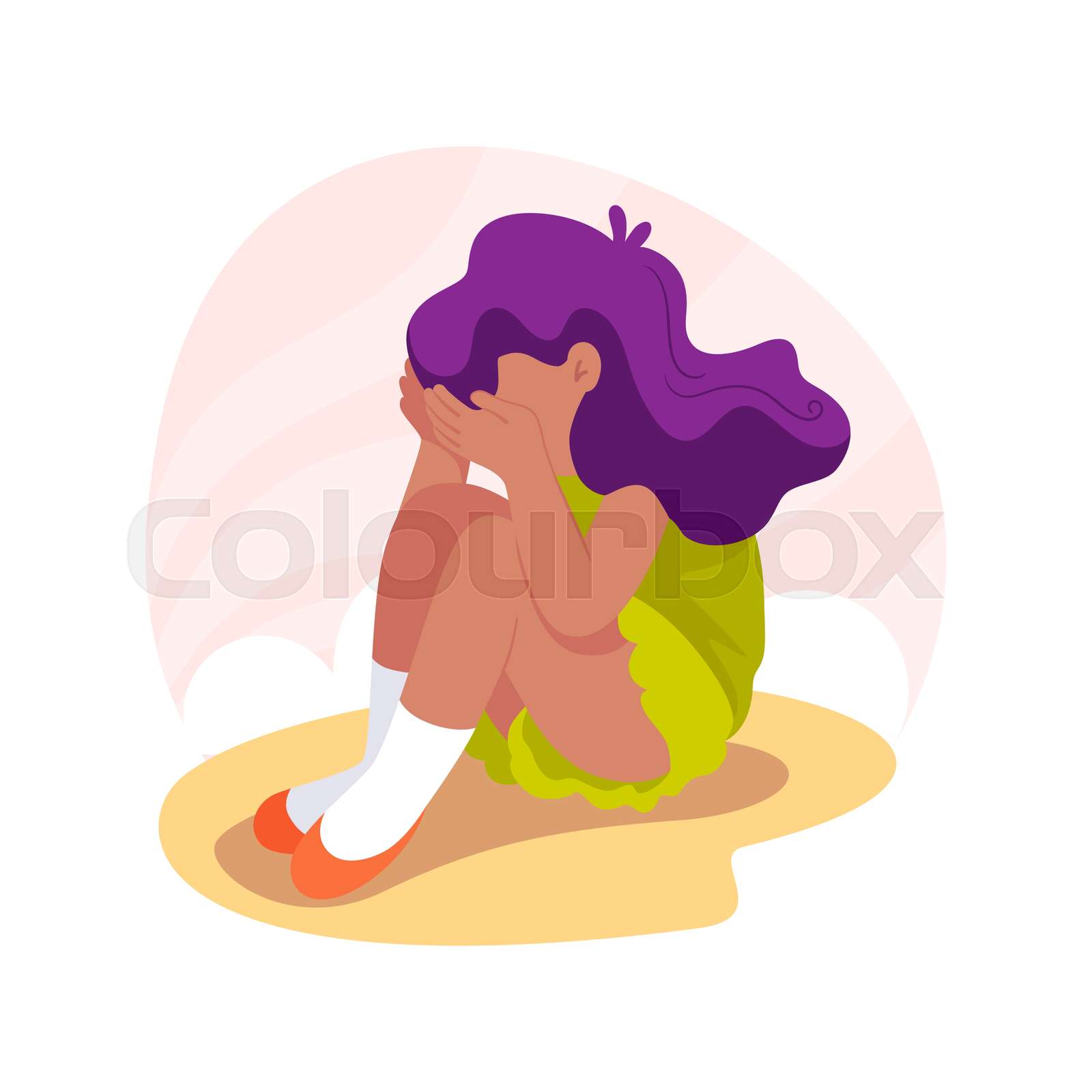 Sadness isolated cartoon vector illustration. | Stock vector | Colourbox