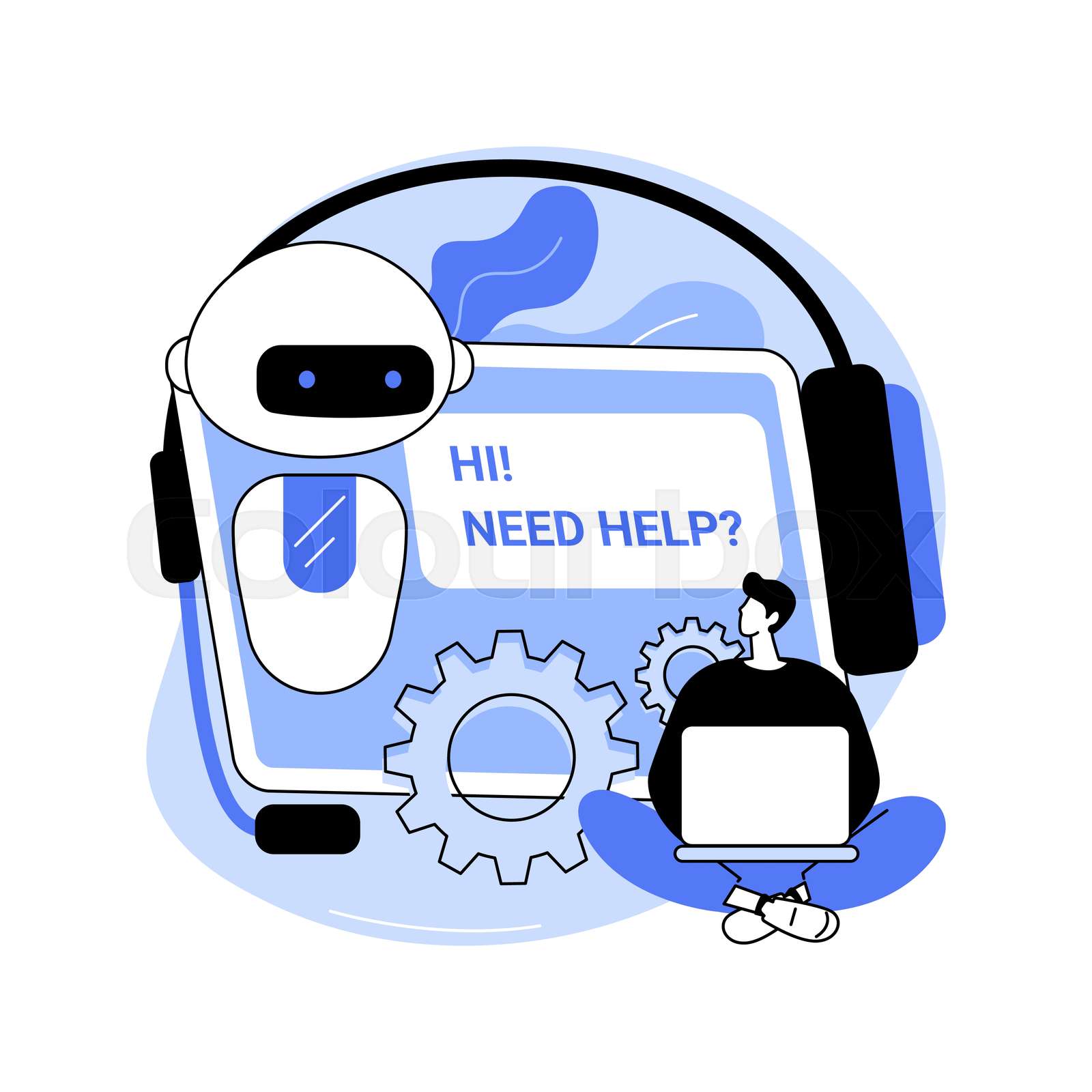 Customer support solutions isolated cartoon vector illustrations ...