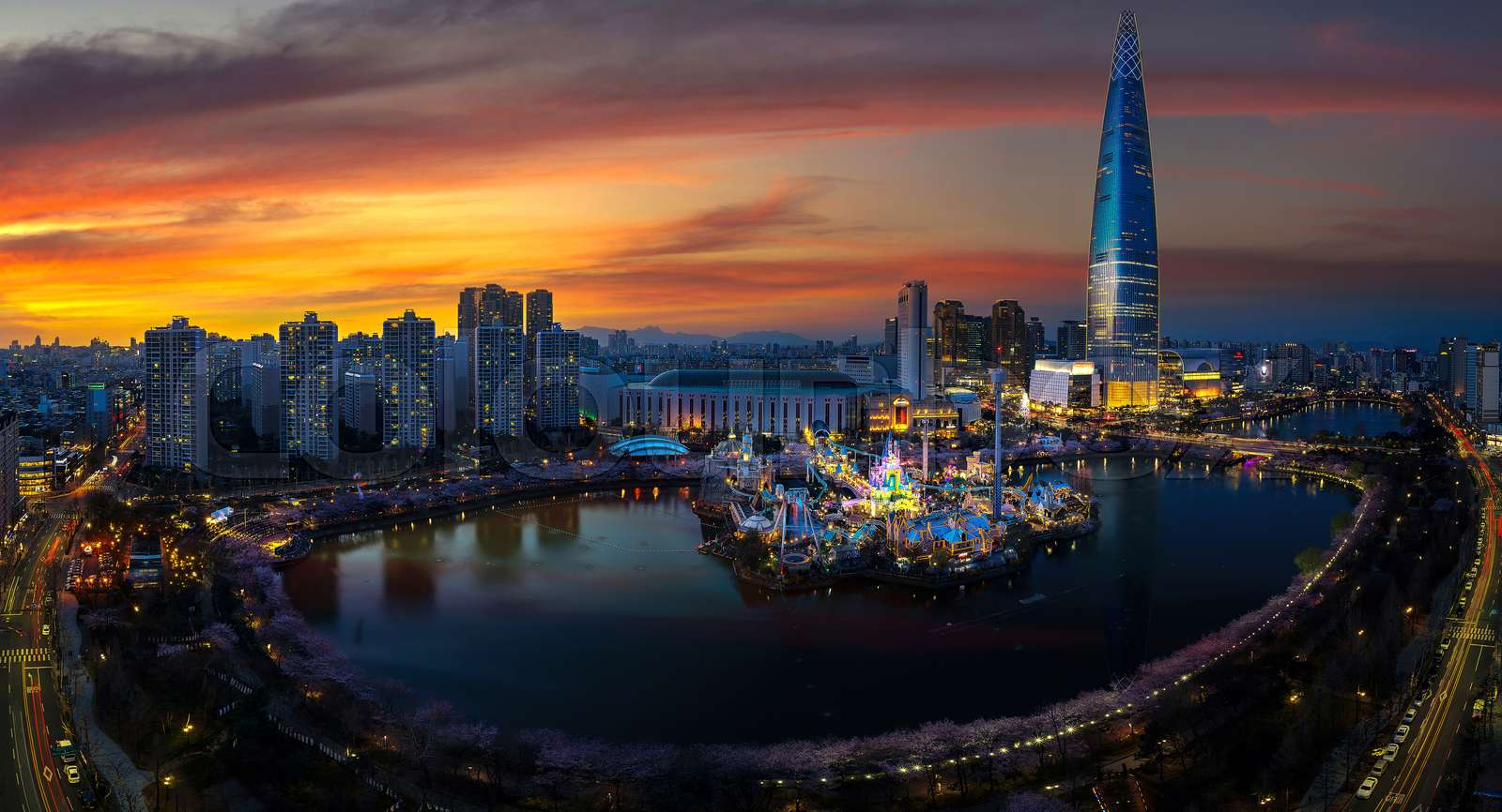 Park and Tower in Seoul | Stock image | Colourbox