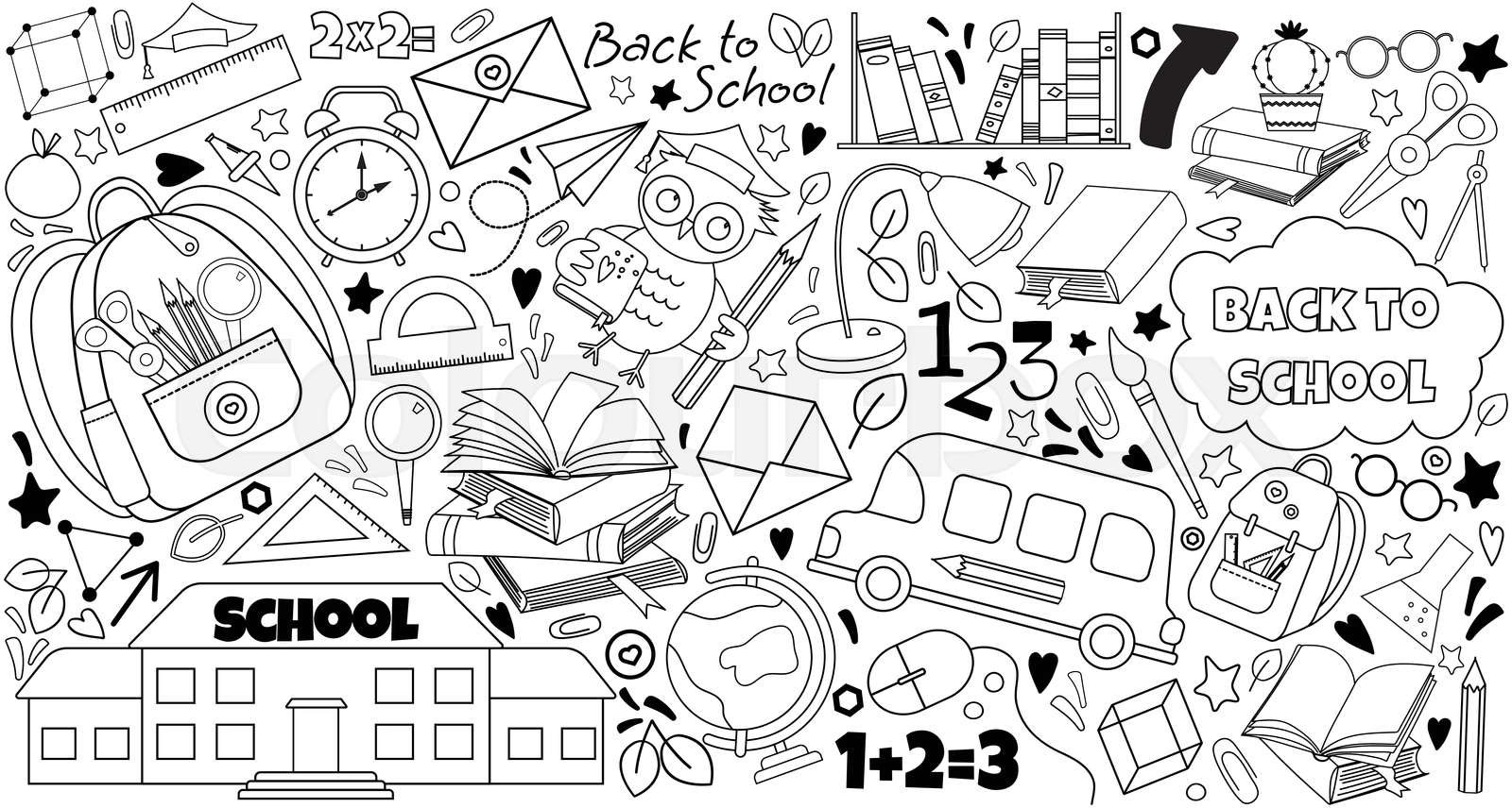 Back to school vector | Stock vector | Colourbox