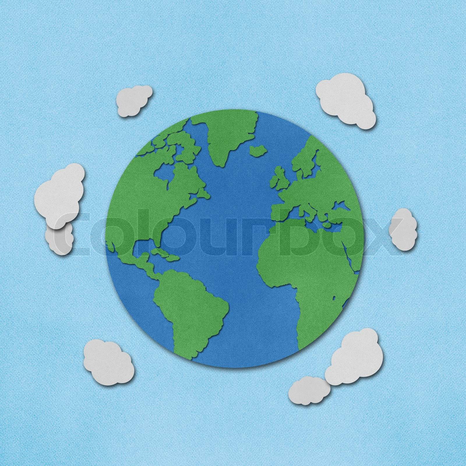 Planet earthrecycled papercraft | Stock foto | Colourbox