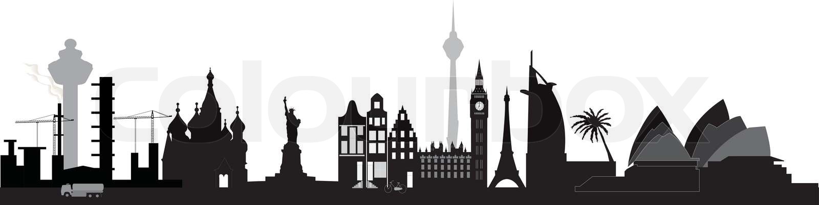 world skyline | Stock vector | Colourbox