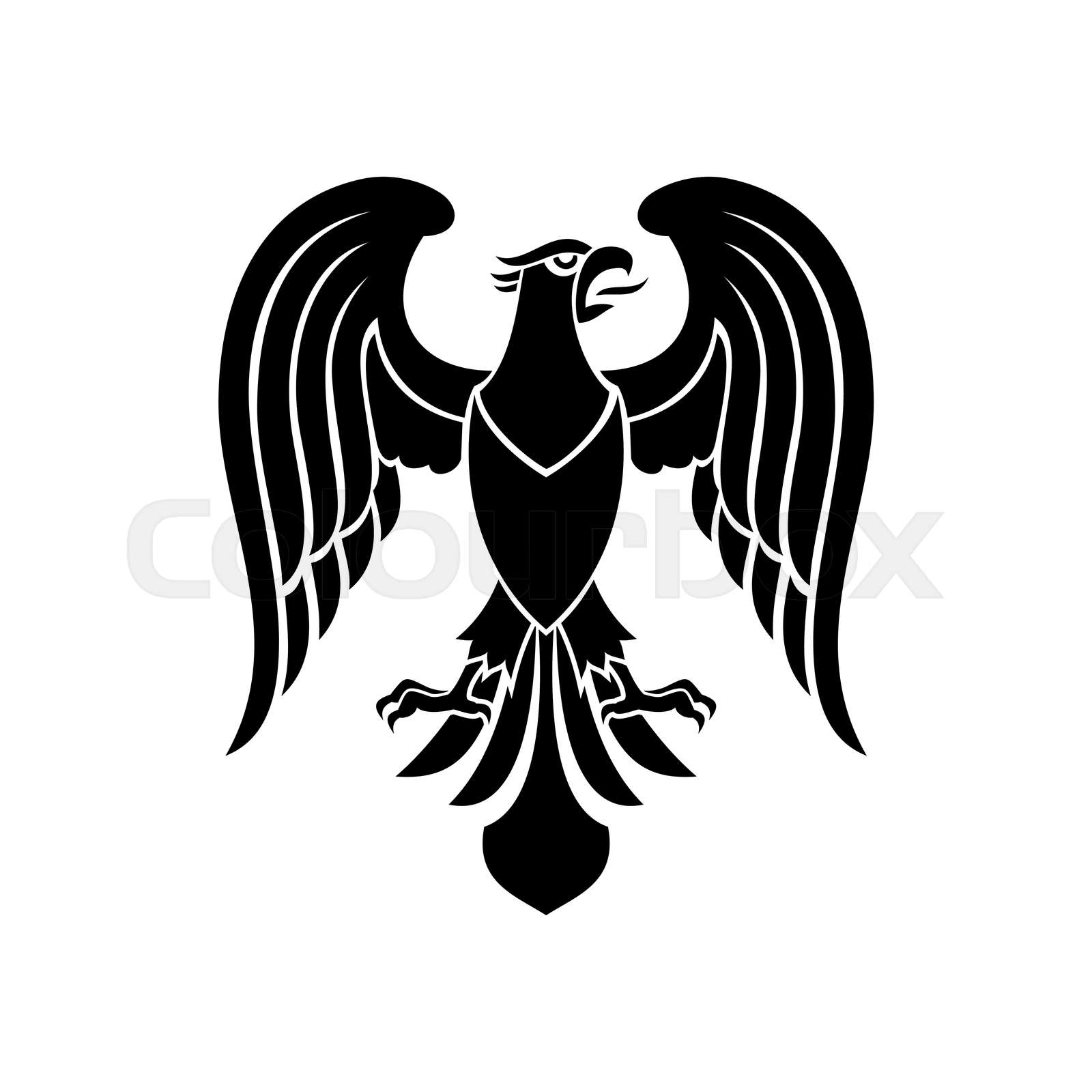Heraldic imperial eagle, heraldry bird emblem | Stock vector | Colourbox