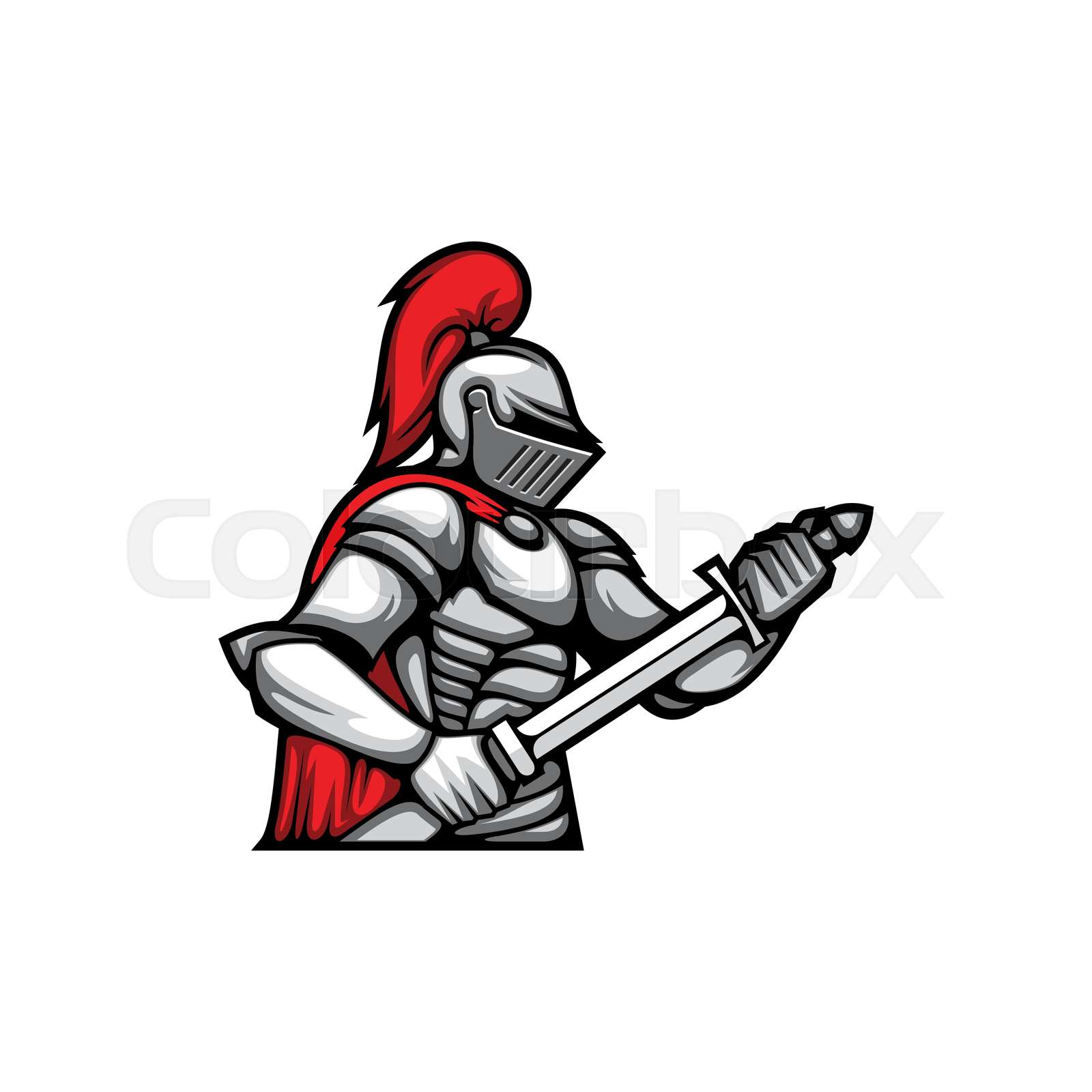 ridder, rød, logo | Stock vektor | Colourbox