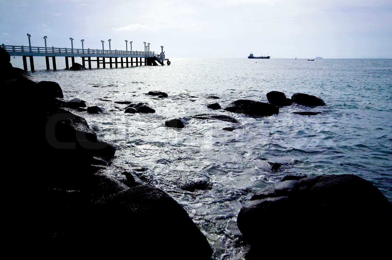 bridge on sea | Stock image | Colourbox