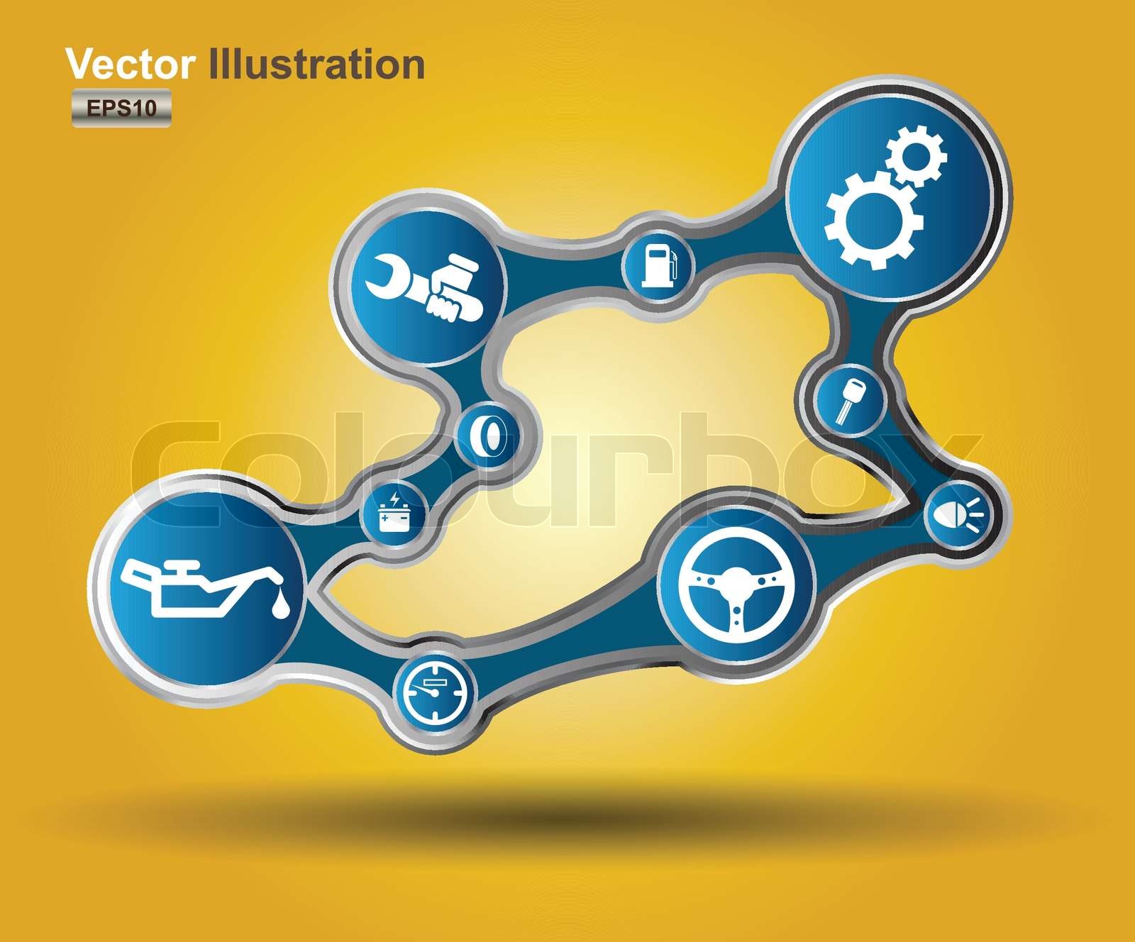 Machine icon set 3D | Stock vector | Colourbox