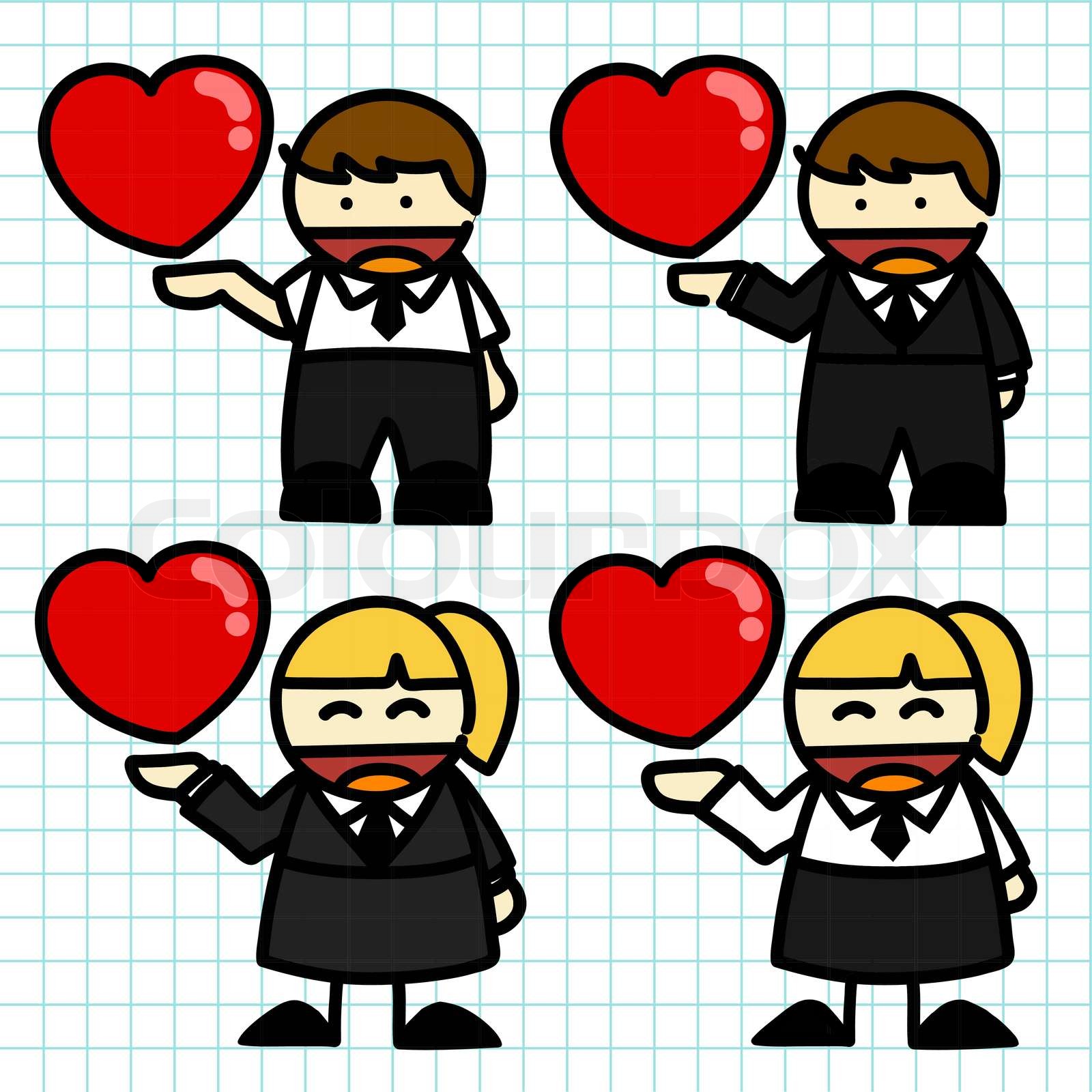 Business-Mann und Frau cartoon | Stock-Vektor | Colourbox