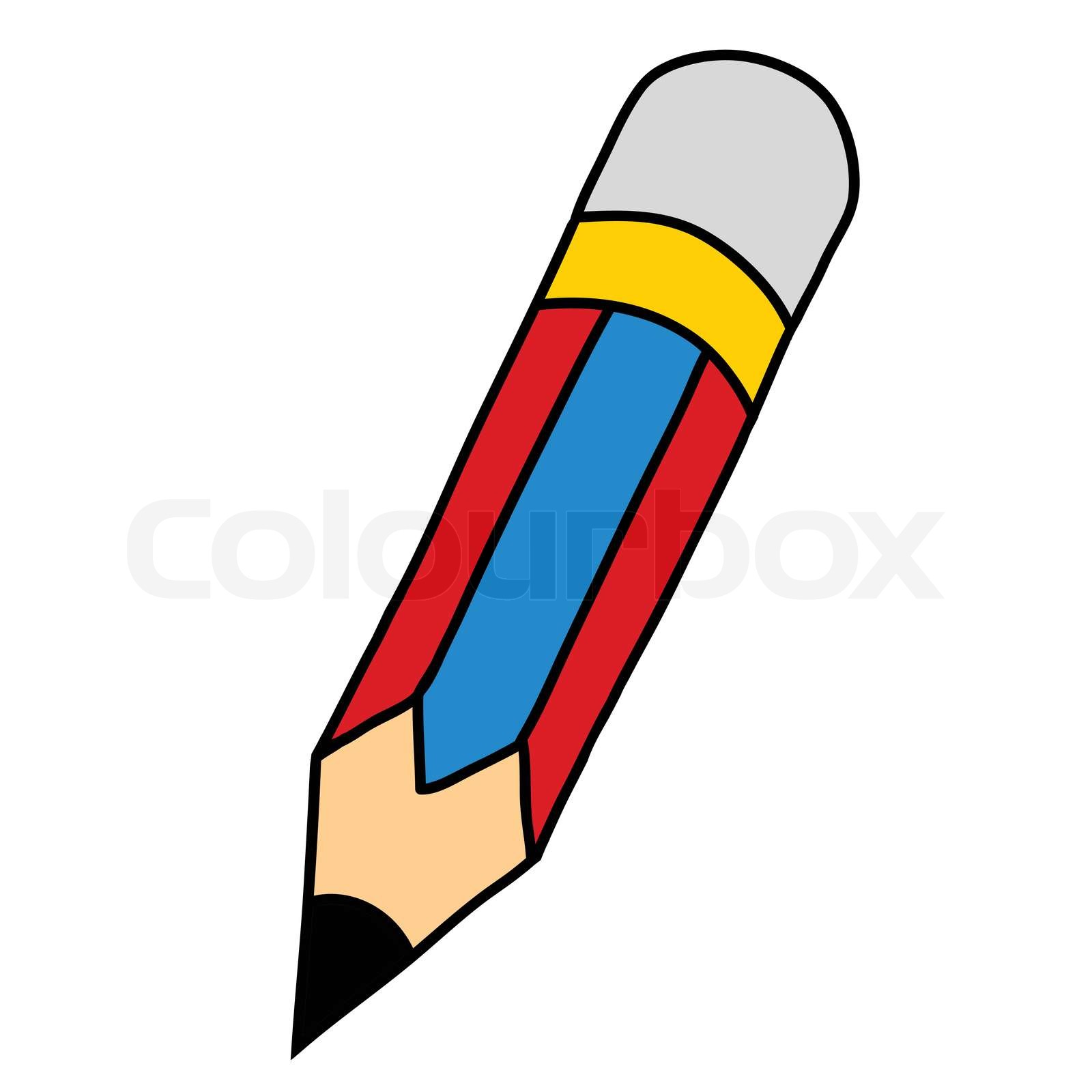 Cartoon blyant hånd skrivning | Stock vektor | Colourbox