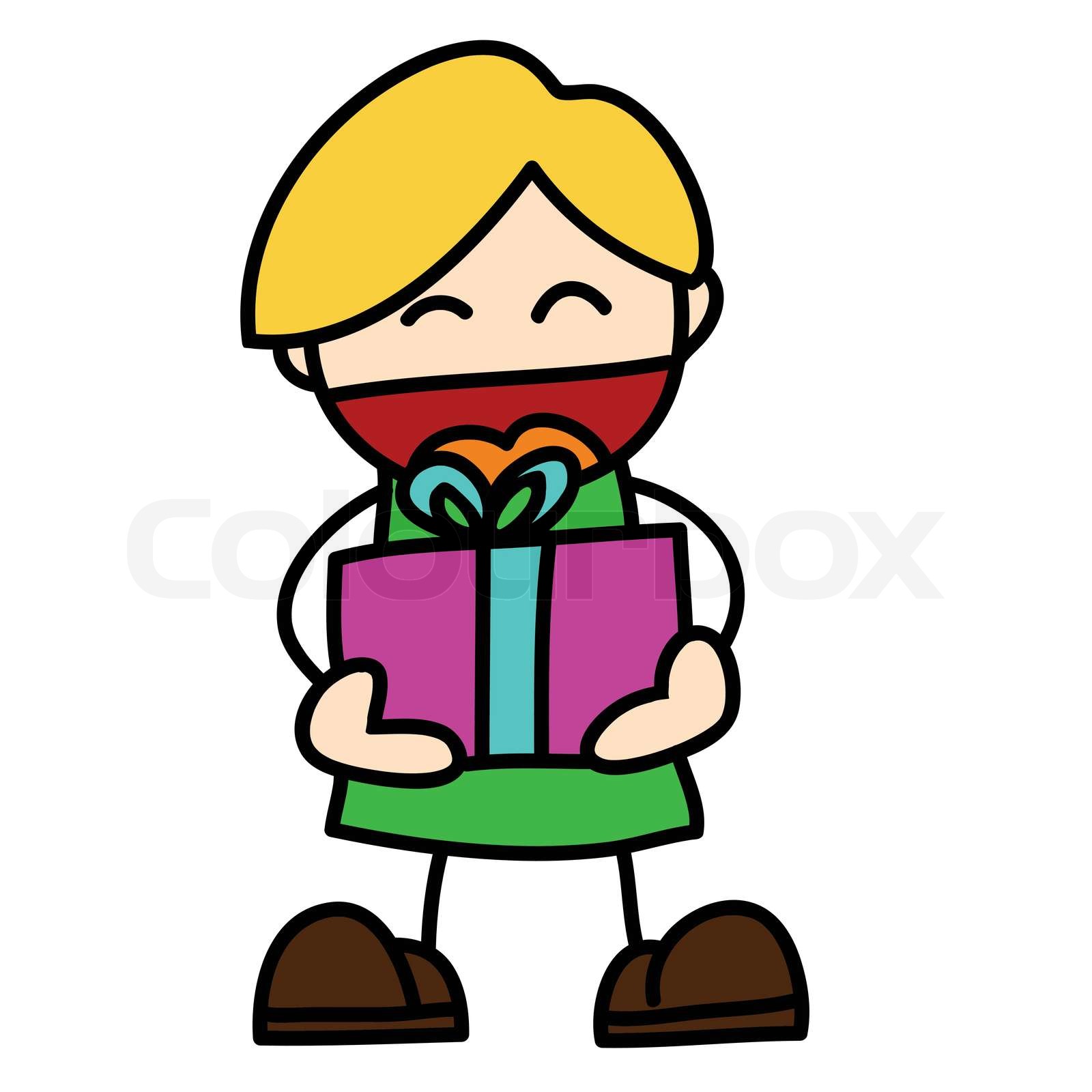 Kinder-und Geschenk Cartoon | Stock-Vektor | Colourbox