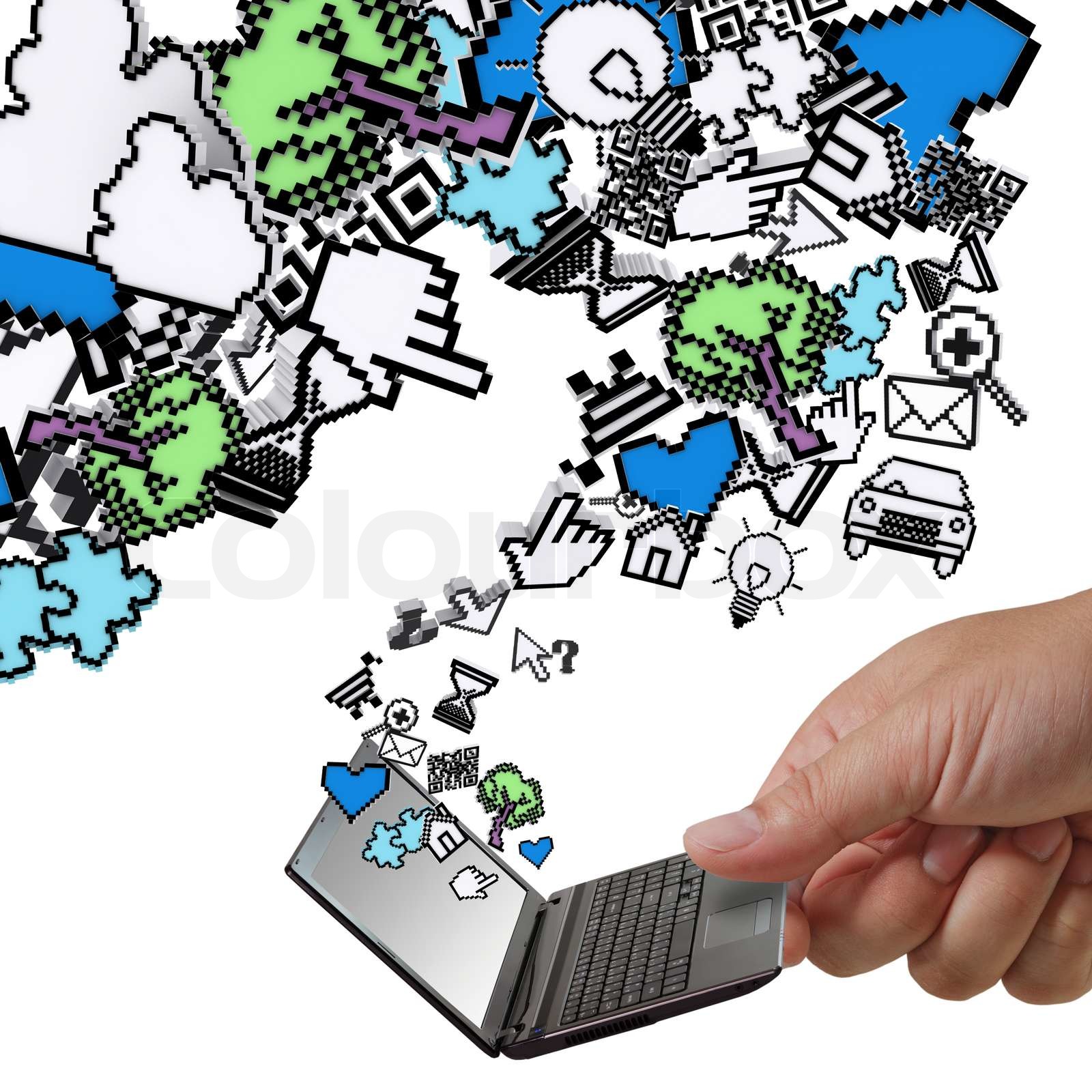 pixel Computer-Icons | Stock Bild | Colourbox