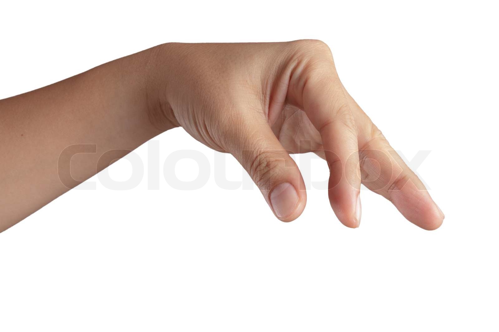 Hand with thumb and forefinger together | Stock image | Colourbox