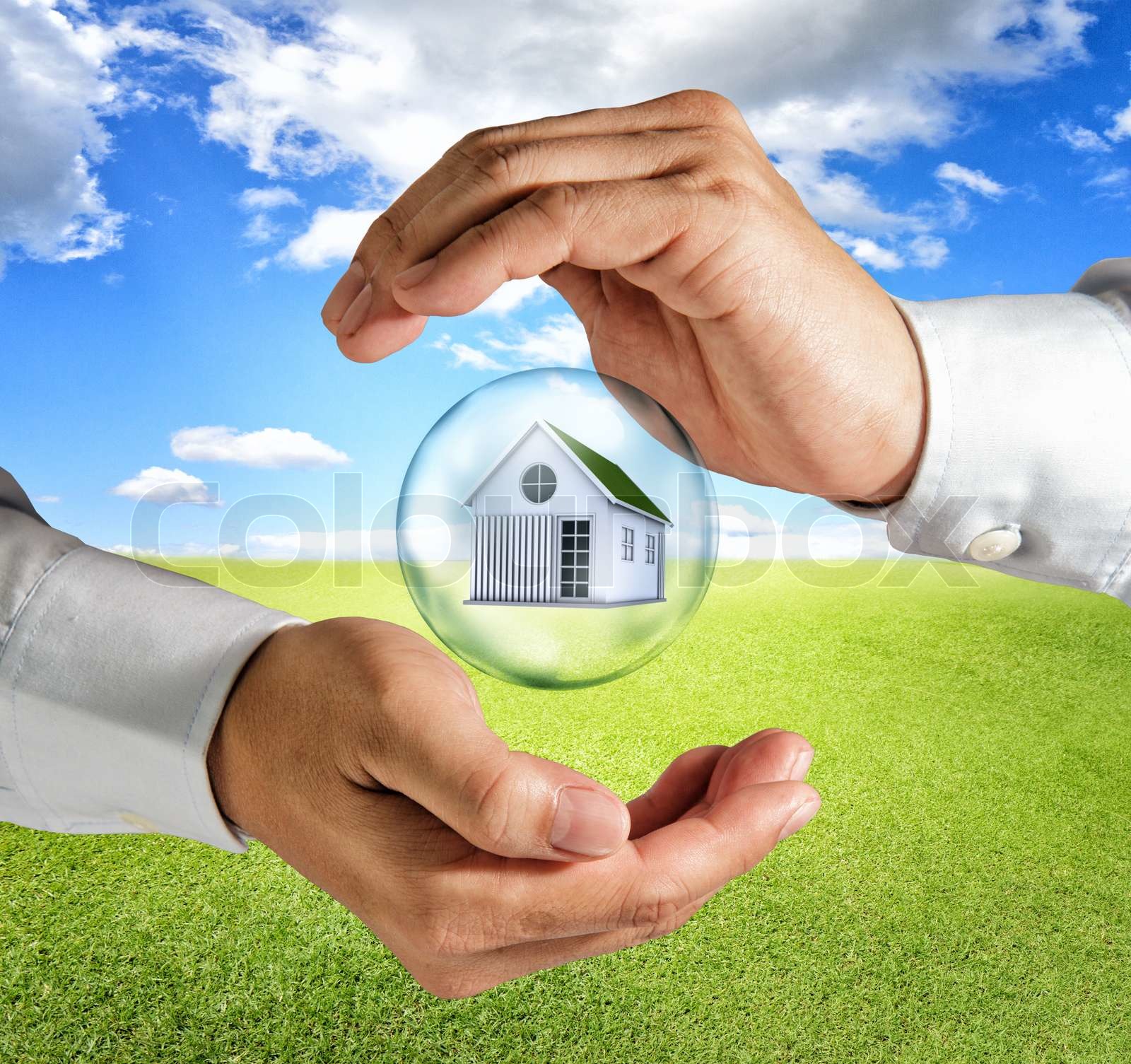 Hand und Haus | Stock Bild | Colourbox