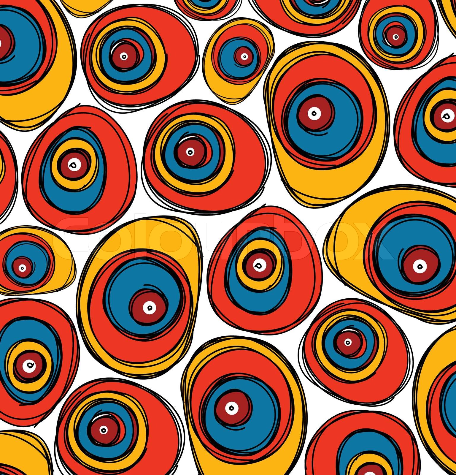 Seamless ellipse : vector pattern | Stock vector | Colourbox