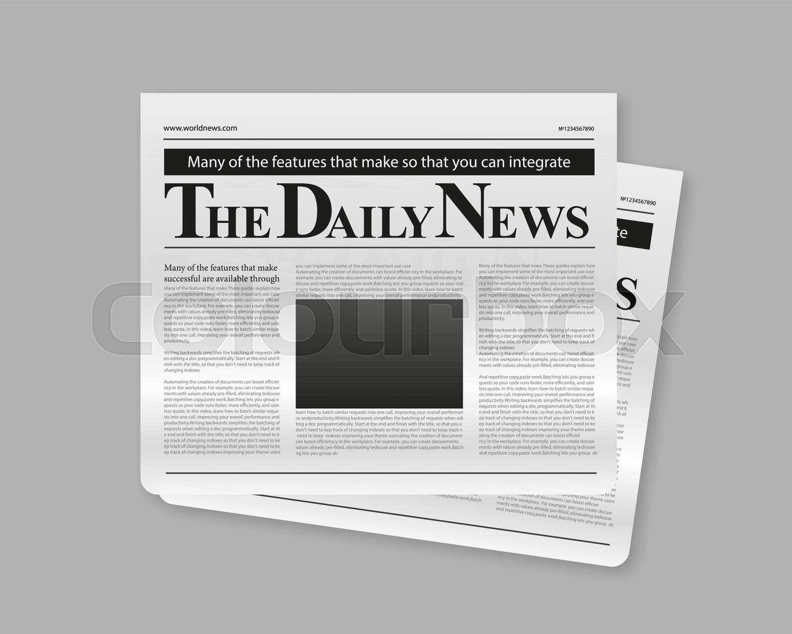 Newspaper Front Page Blank Template