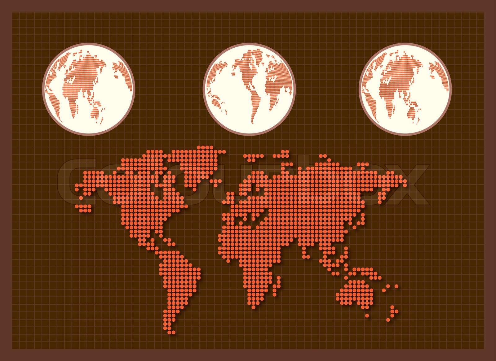 Dot World map Background Vector | Stock vector | Colourbox