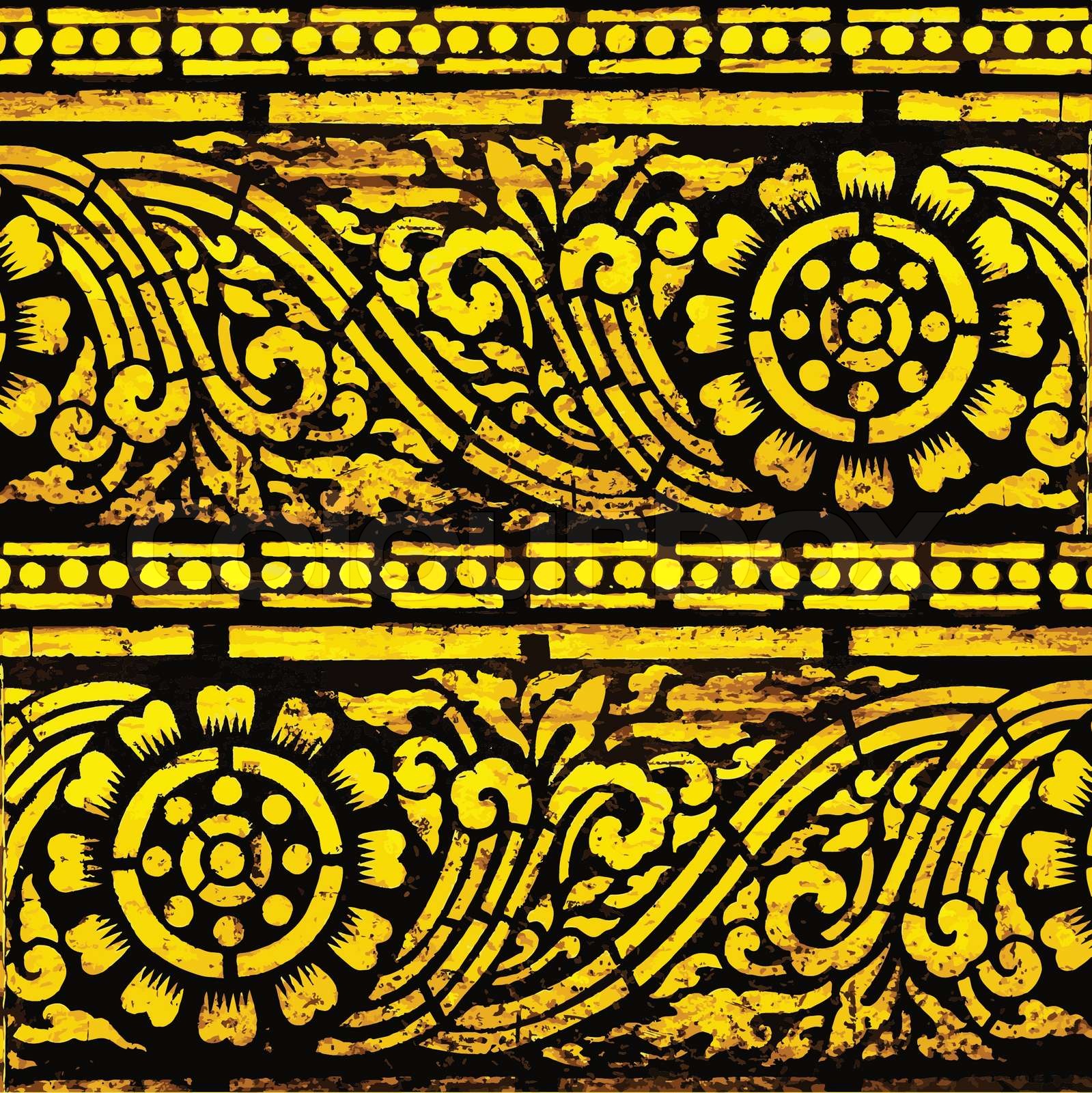 Thailand Lanna pattern : EPS10 illustration vector | Stock vector ...