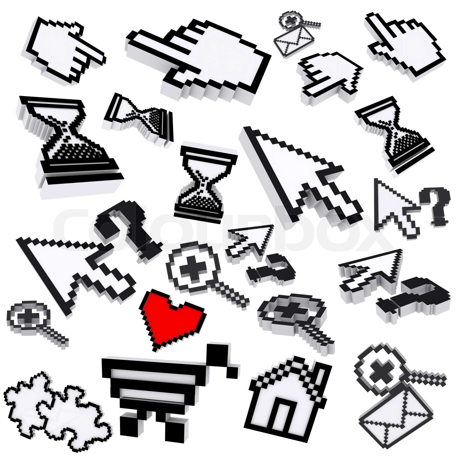 pixel computer icons | Stock image | Colourbox