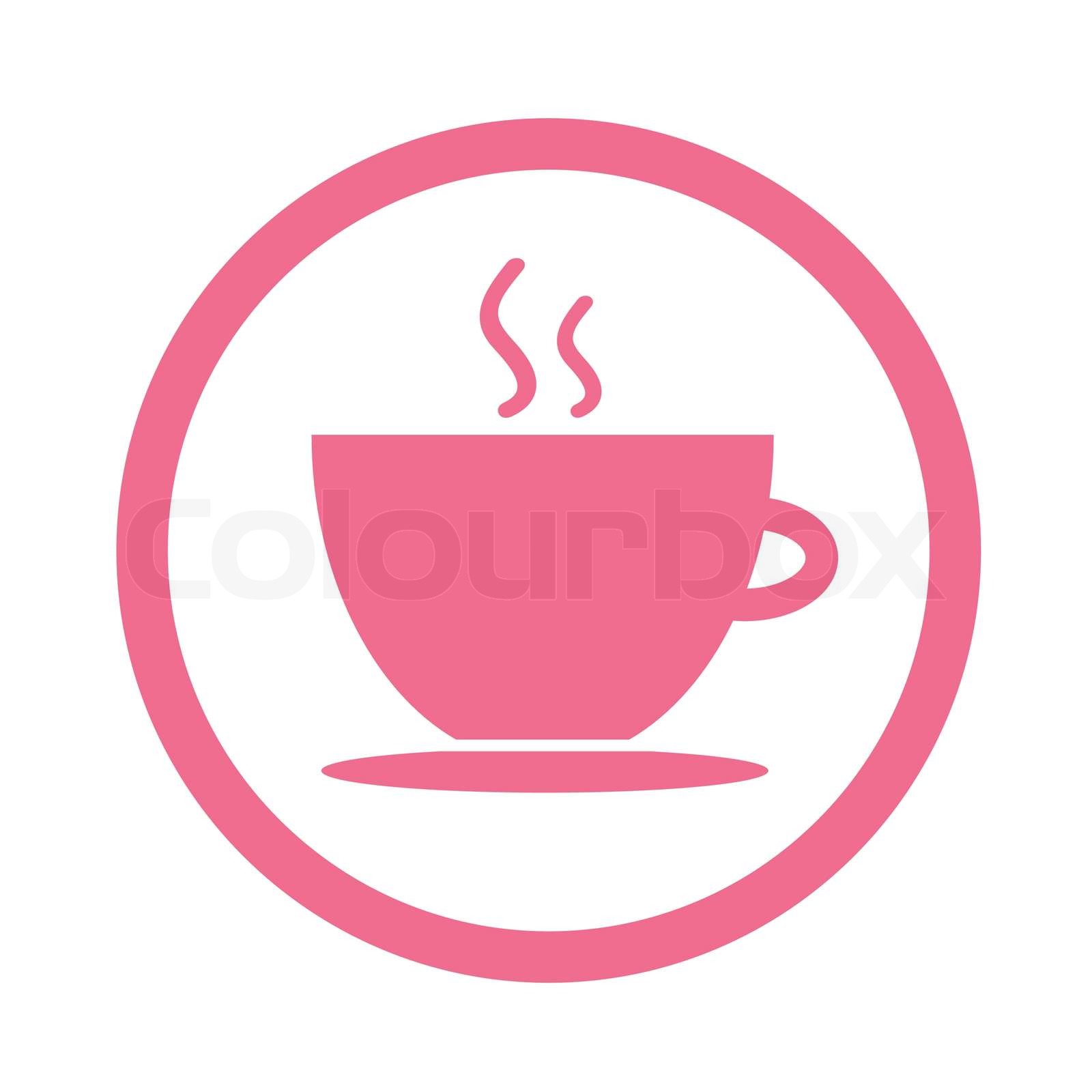 Coffee icon illustration in pink | Stock vector | Colourbox