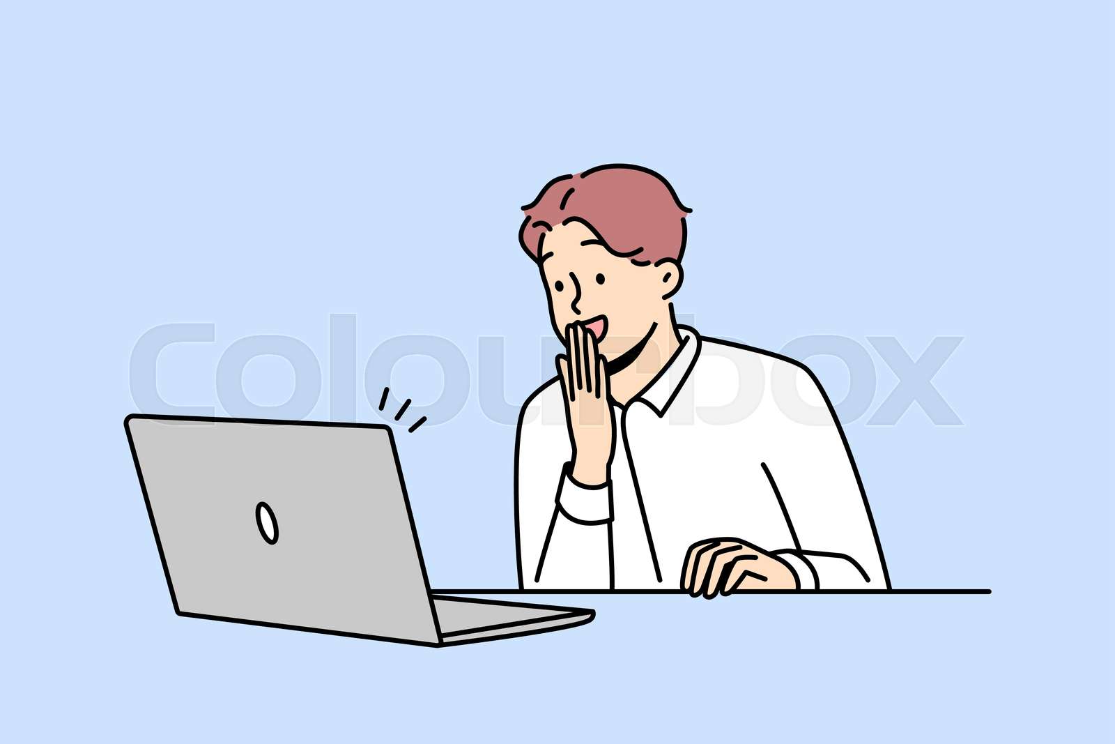 mand, computer, god | Stock vektor | Colourbox