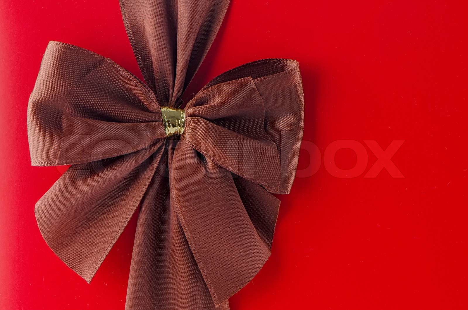 Brown bow | Stock image | Colourbox